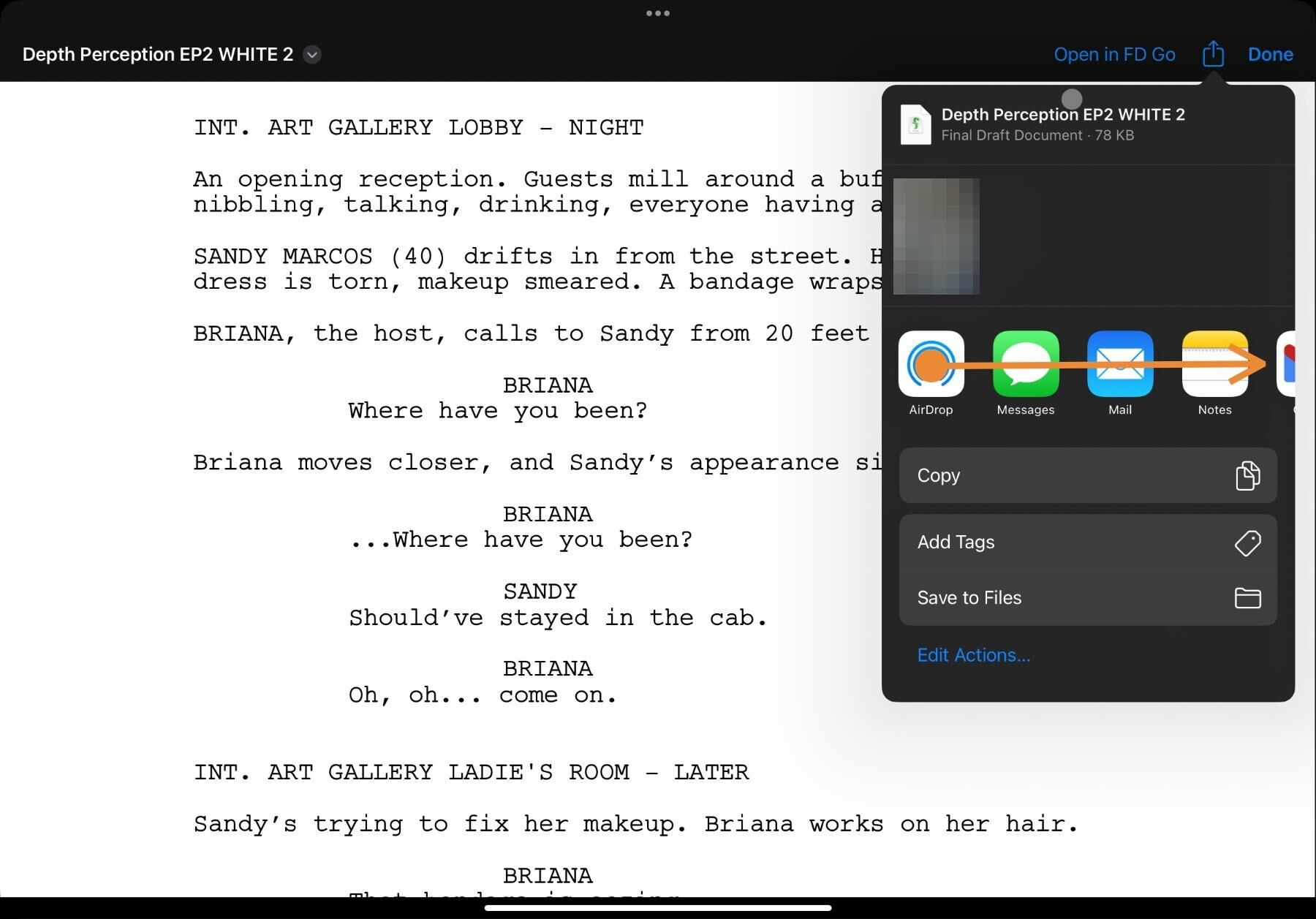 ScriptE for iPad: Importing Scripts from Files — ScriptE Systems