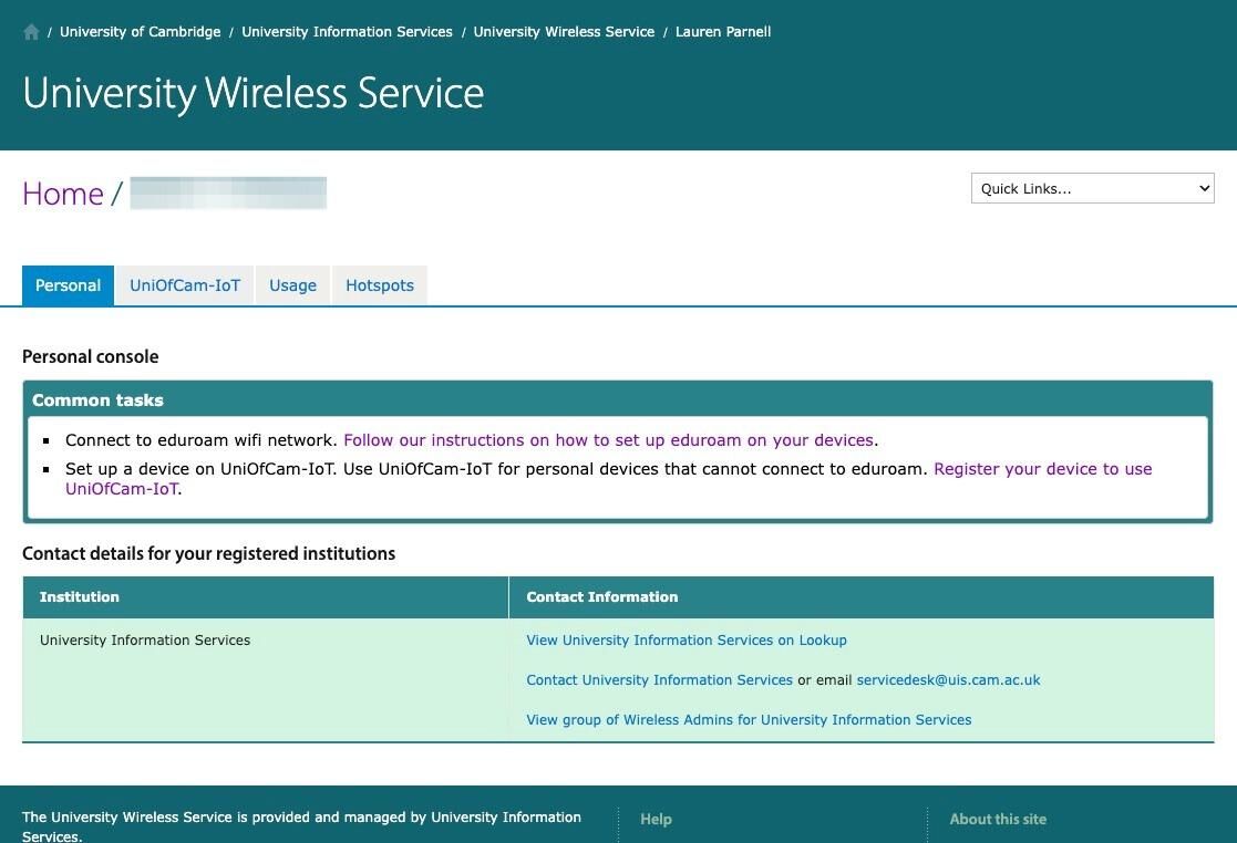 Connect personal devices to UniOfCam-IoT wifi | IT Help and Support