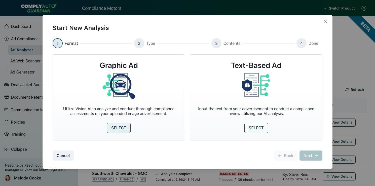 How to use the Ad Analyzer in ComplyAuto Guardian