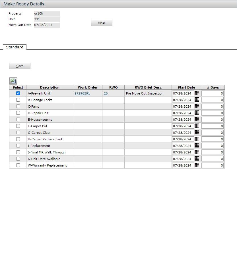 Update Unit Details in Yardi for Make Ready – Thrive Communities