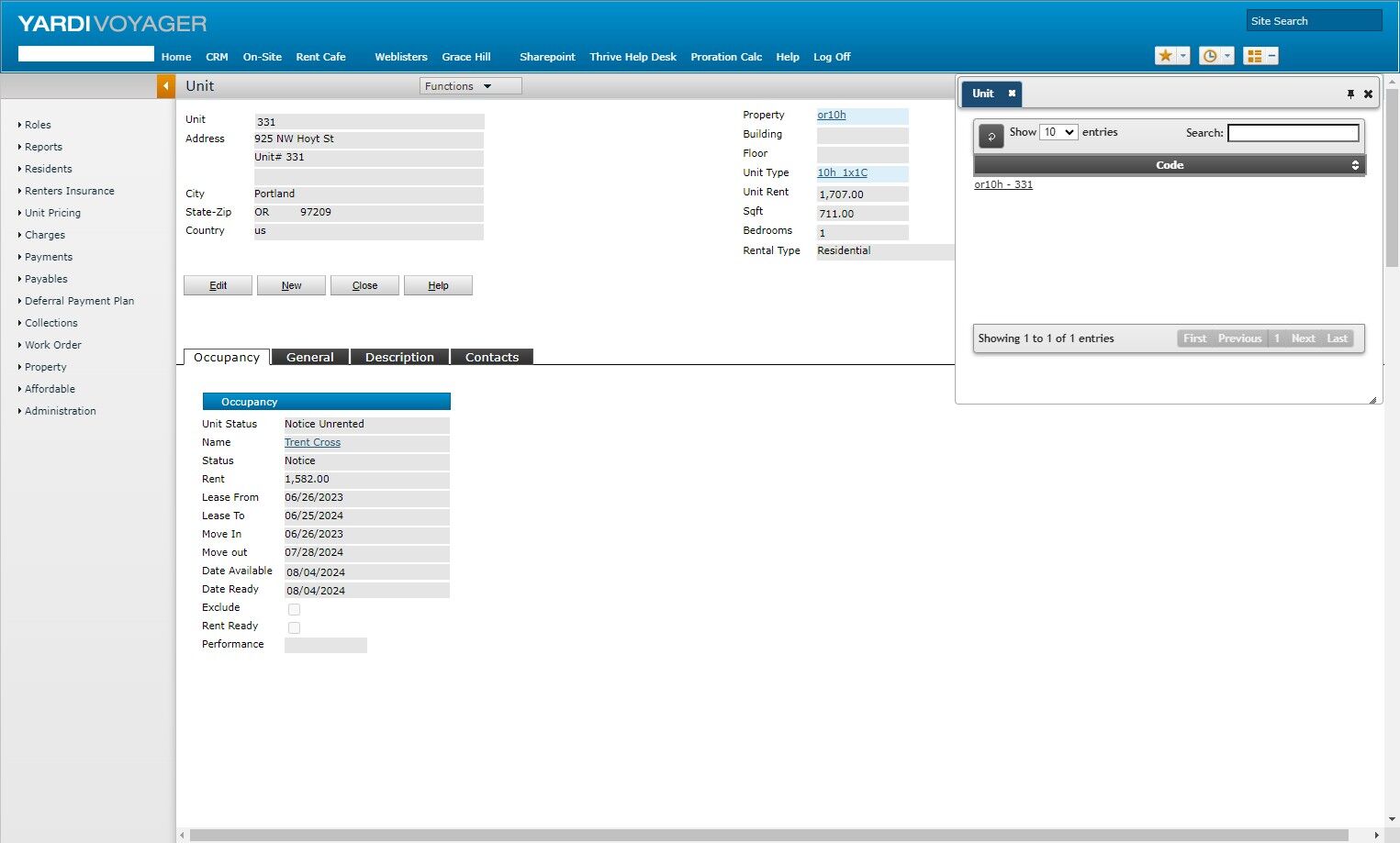 Update Unit Details in Yardi for Make Ready – Thrive Communities