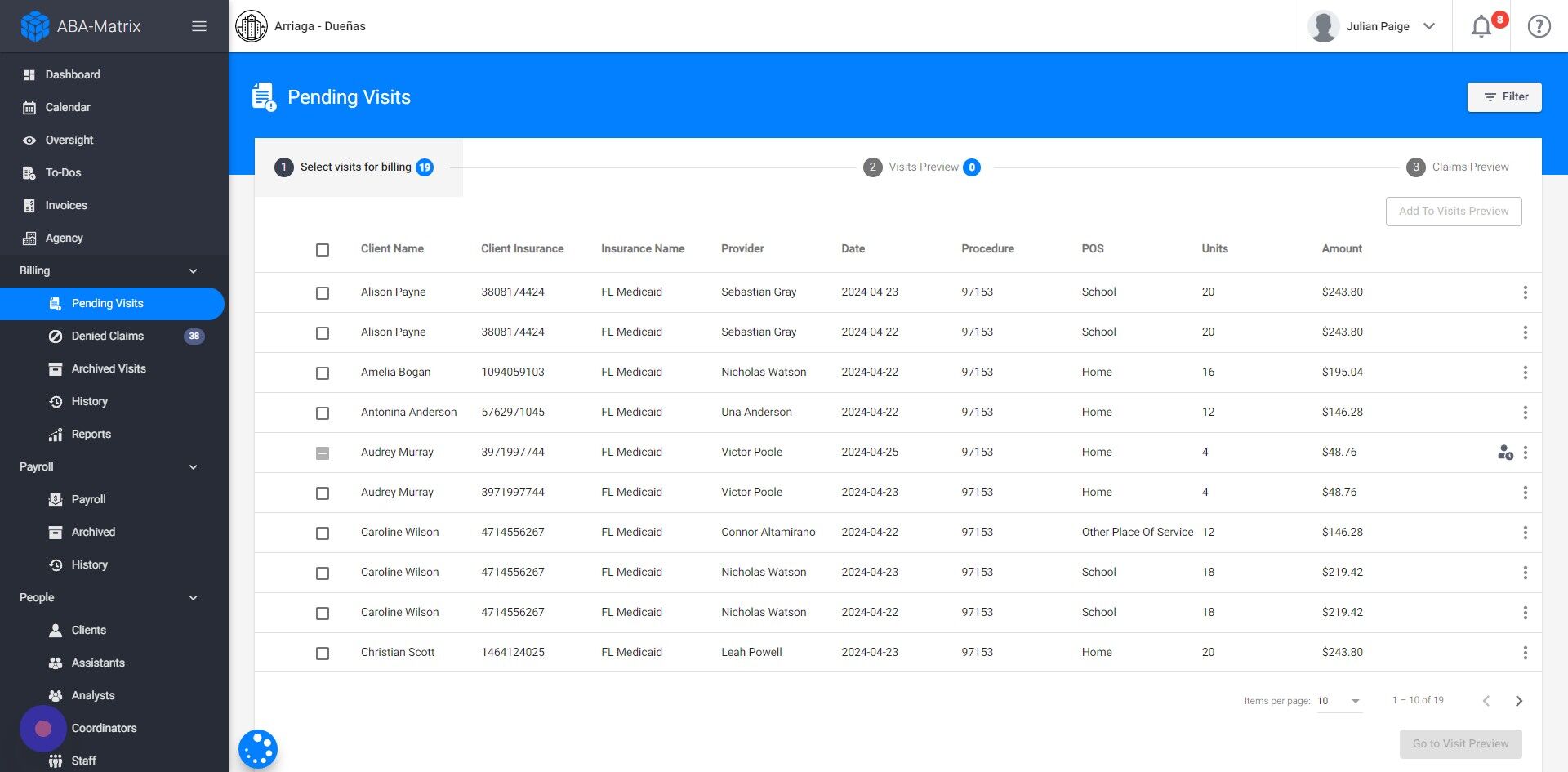 Cómo ejecutar el billing - ABA Matrix Knowledge Desk