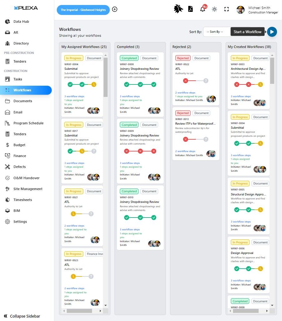 Start a Workflow from Workflow Module - Plexa Pro Knowledge Base
