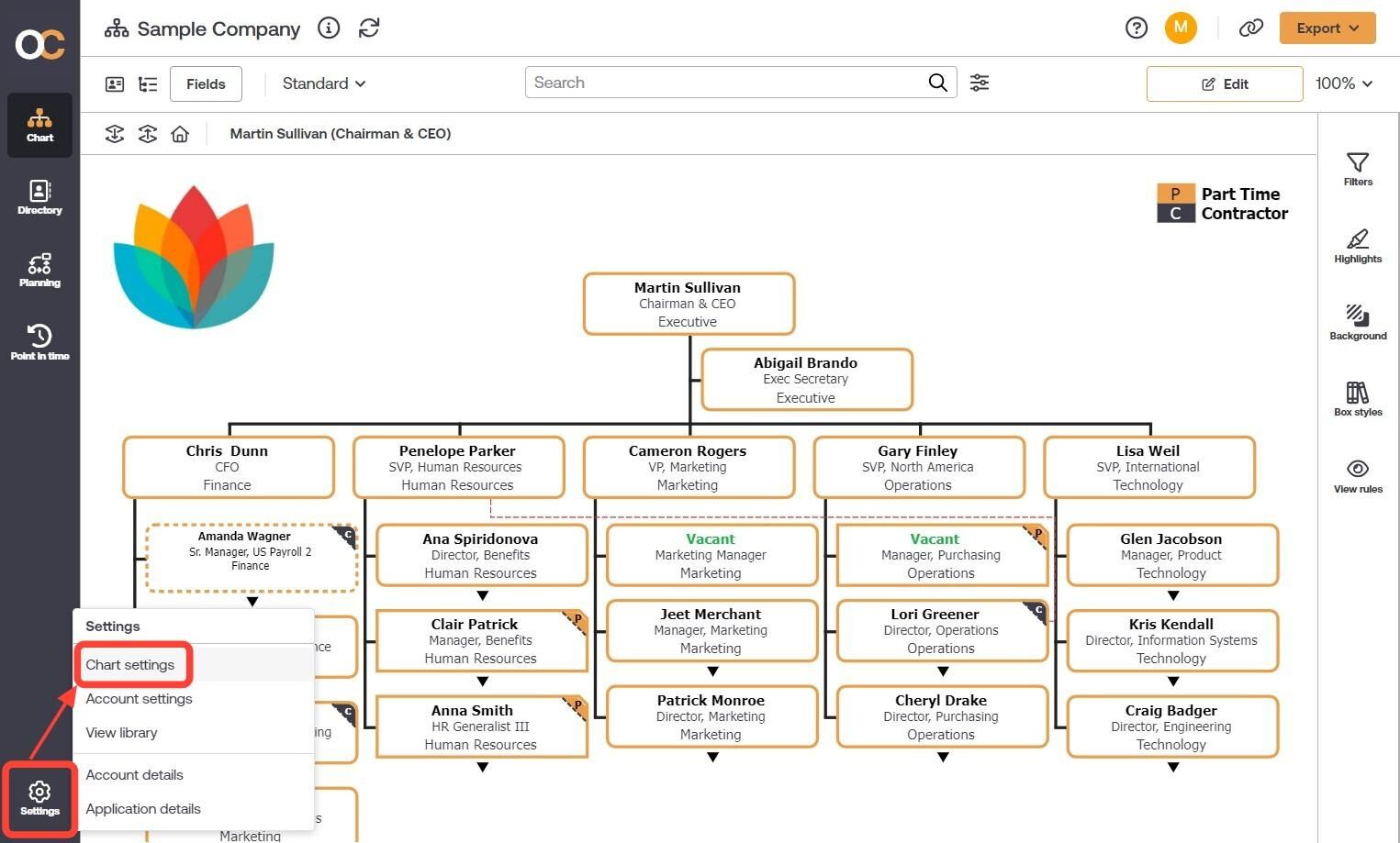 Excel/CSV – OrgChart