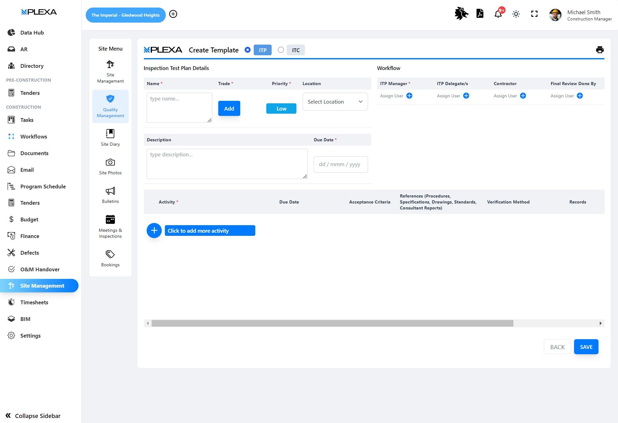 Create A Quality Plan (ITP or ITC) Template - Plexa Pro Knowledge Base