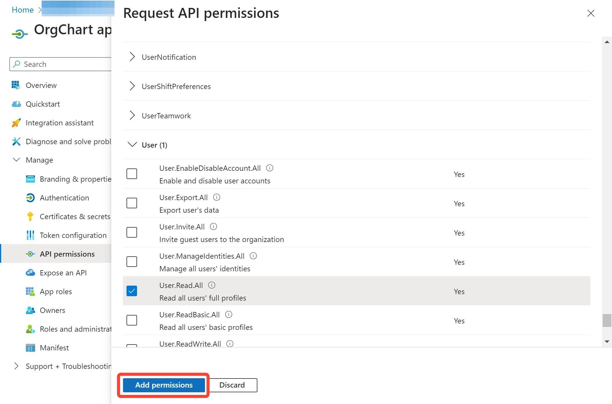 Entra ID (Azure AD) – OrgChart