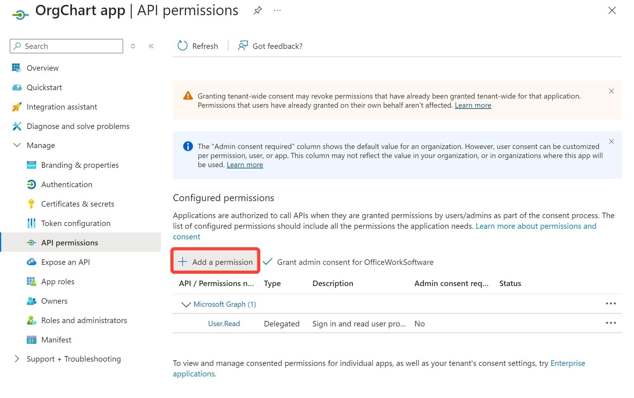 Entra ID (Azure AD) – OrgChart