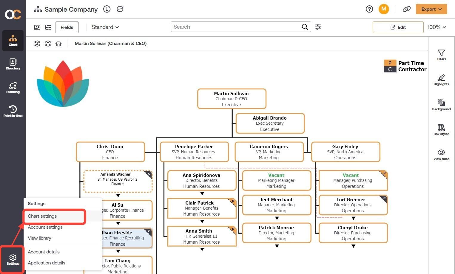Oracle – OrgChart