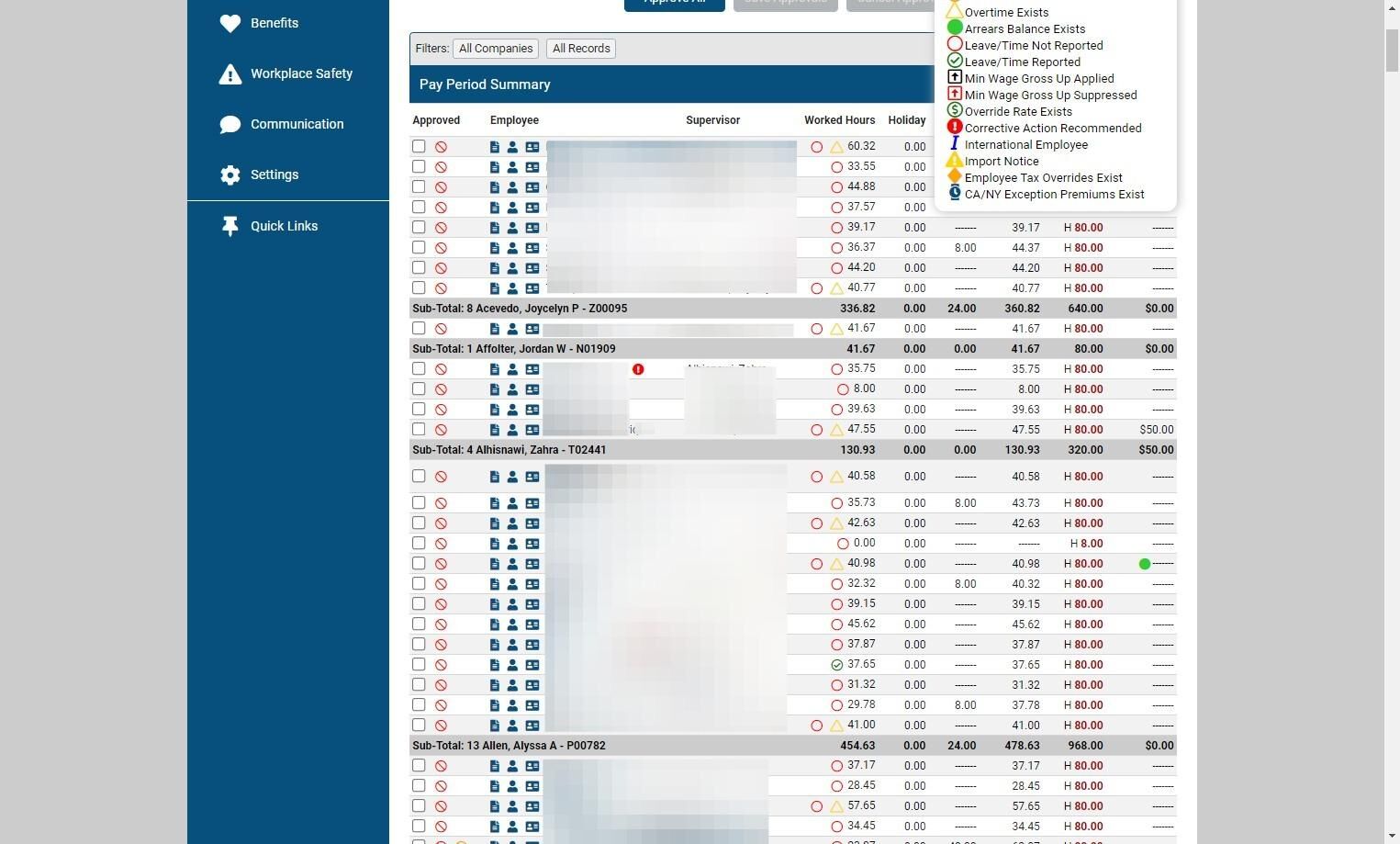 Fixing Red Exclamation Marks in Time Clock Review ExponentHR – Thrive ...