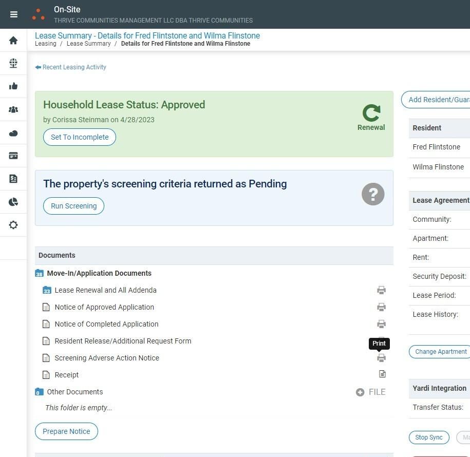 Thrive Move-In Process – Thrive Communities