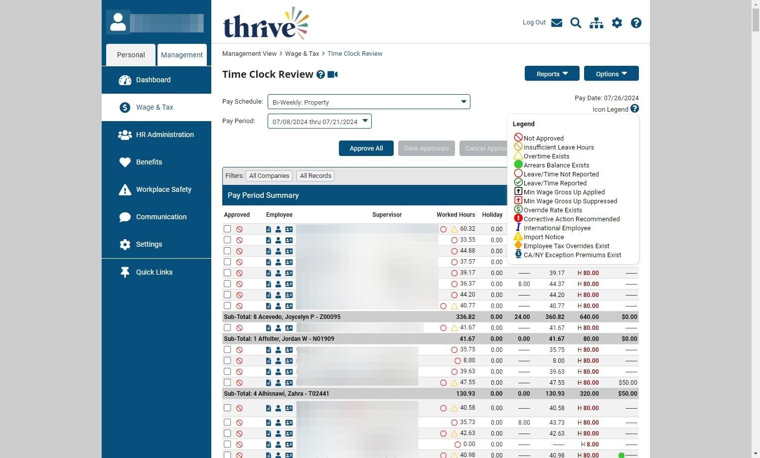 Checking for Insufficient PTO Entries - Payroll in ExponentHR – Thrive ...