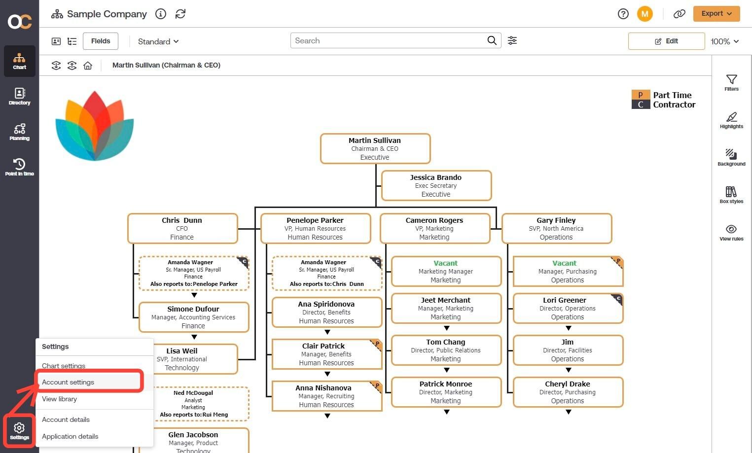SSO – OrgChart