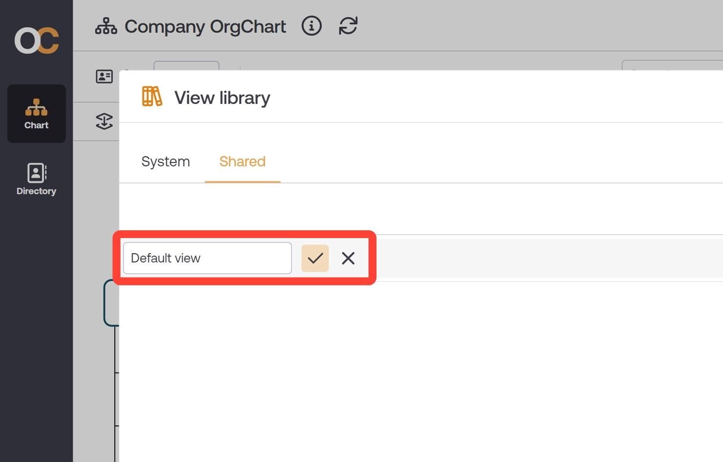 Admin tutorial 2: Creating views – OrgChart