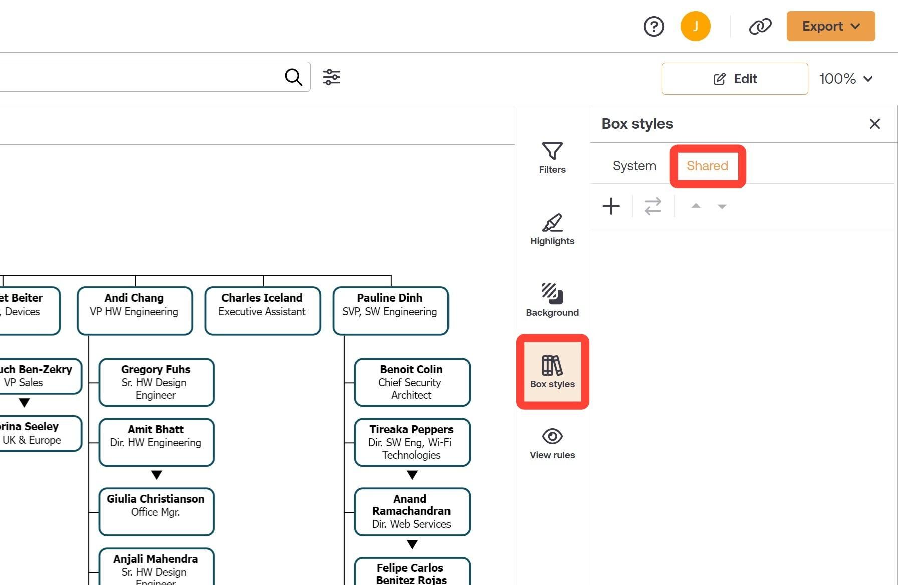 Admin tutorial 2: Creating views – OrgChart