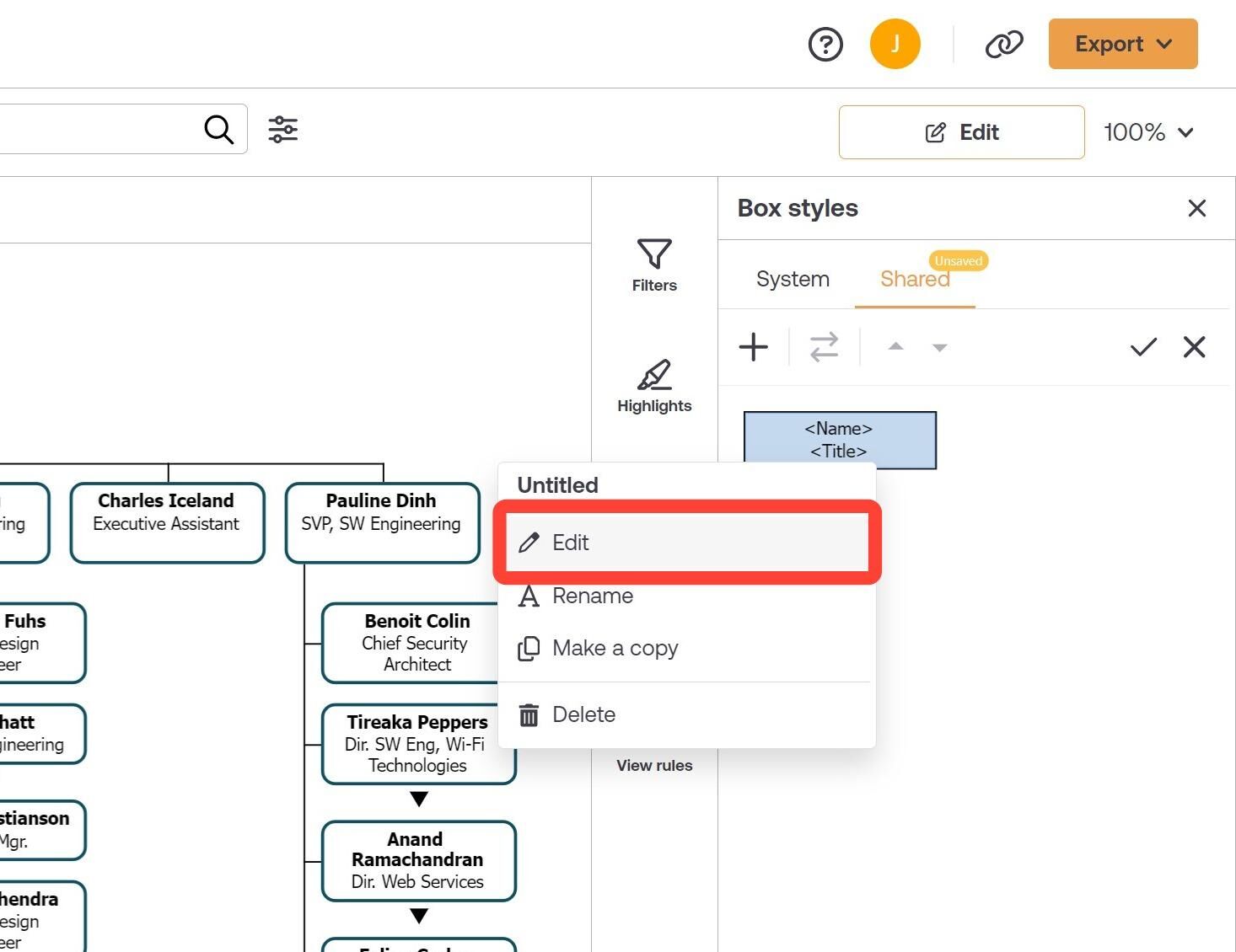 Admin tutorial 2: Creating views – OrgChart