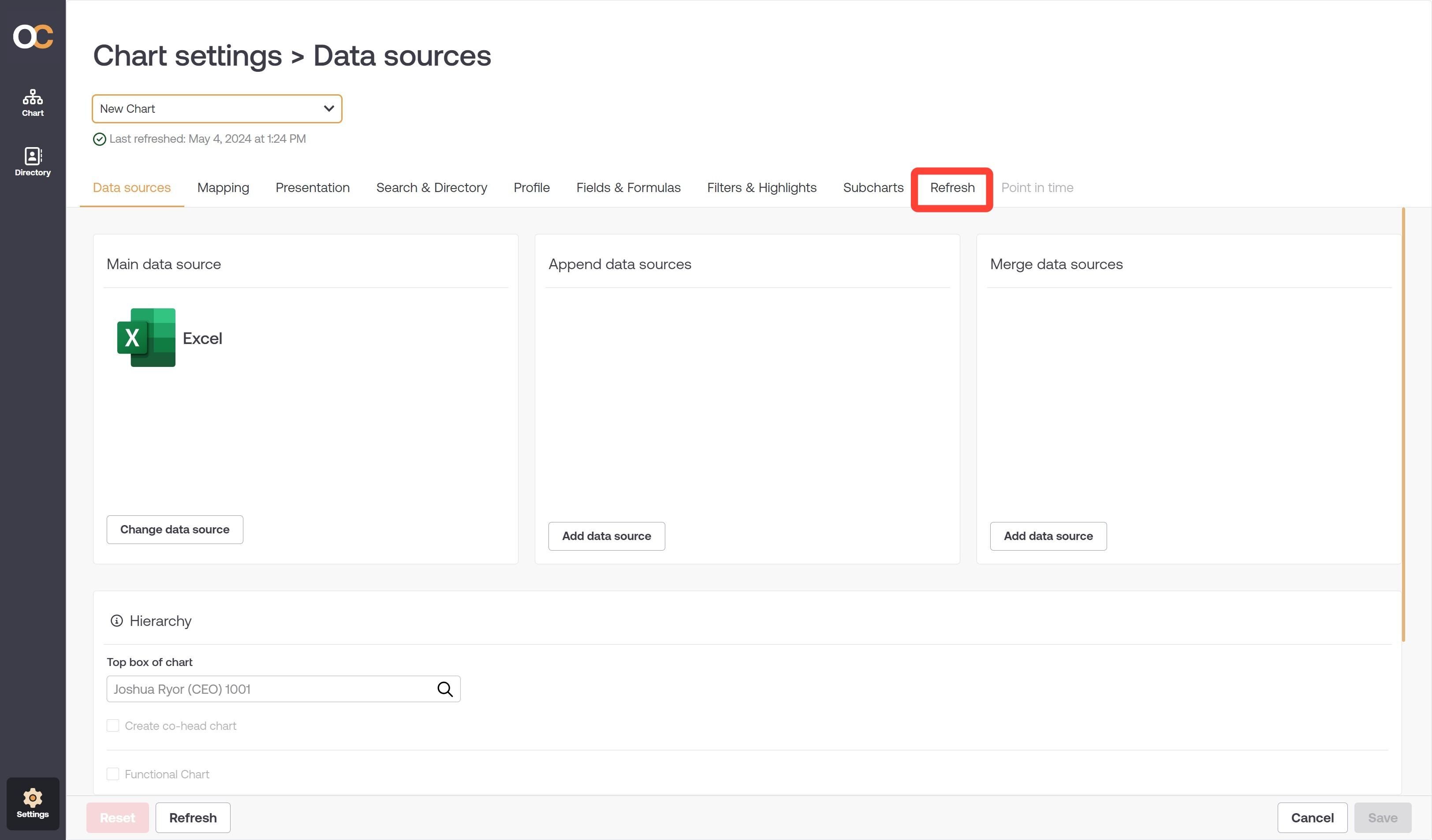 Admin tutorial 1: Creating a base chart – OrgChart