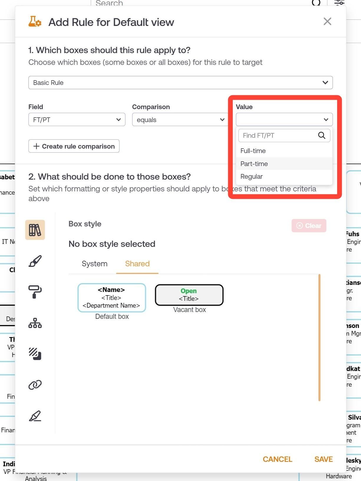 Admin tutorial 2: Creating views – OrgChart