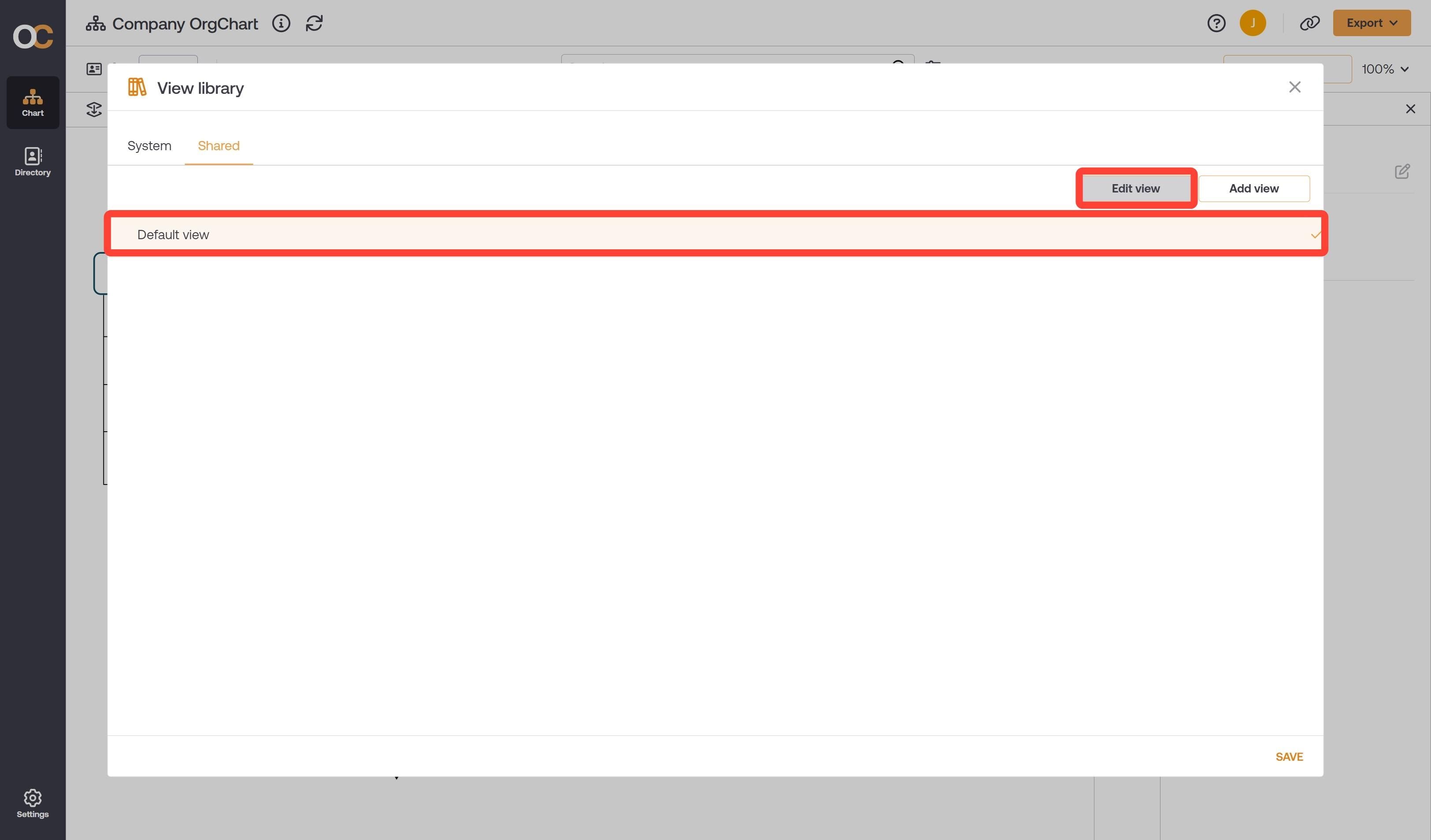Admin tutorial 2: Creating views – OrgChart