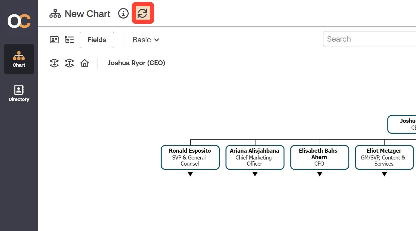 Admin tutorial 1: Creating a base chart – OrgChart