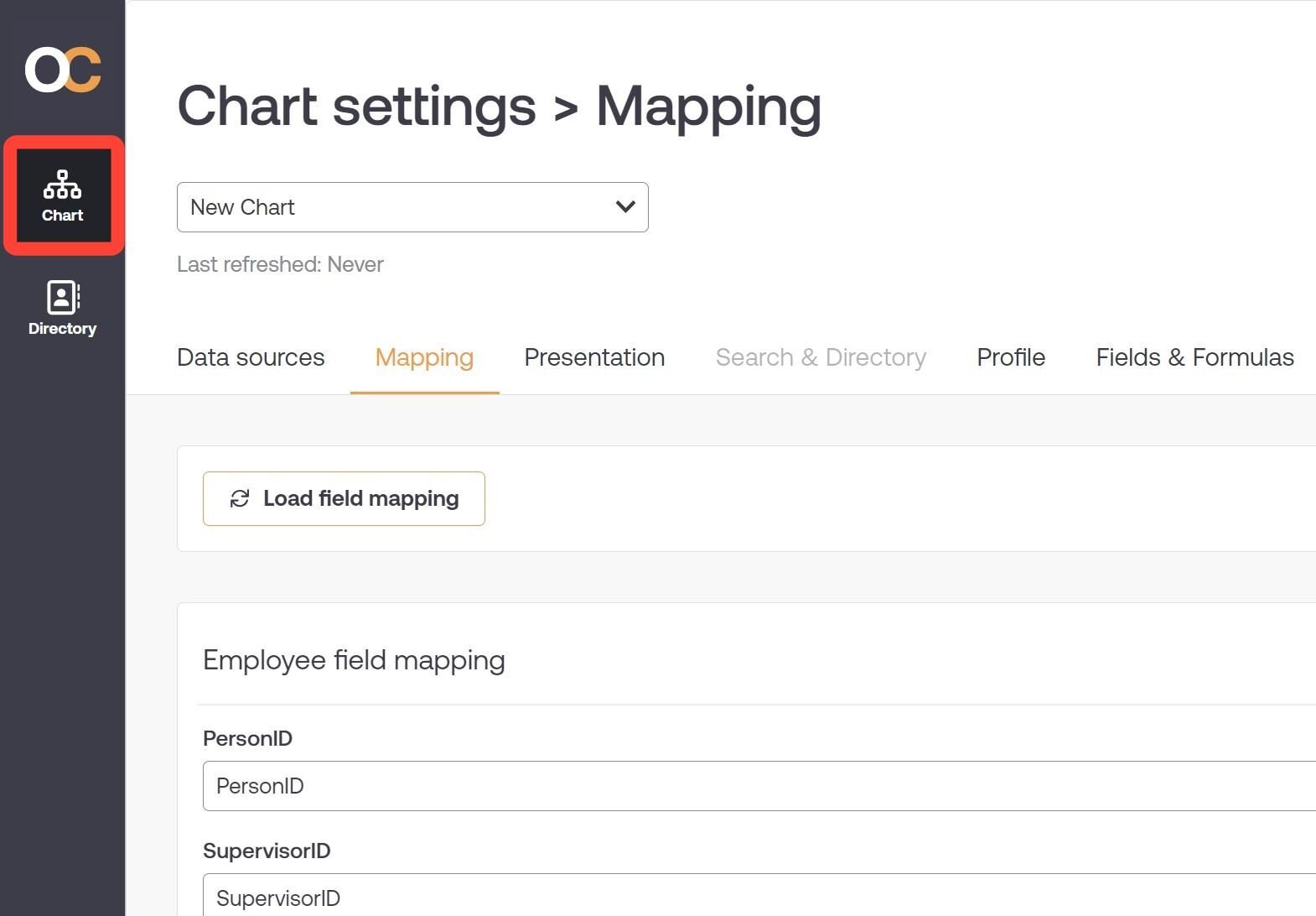 Admin tutorial 1: Creating a base chart – OrgChart