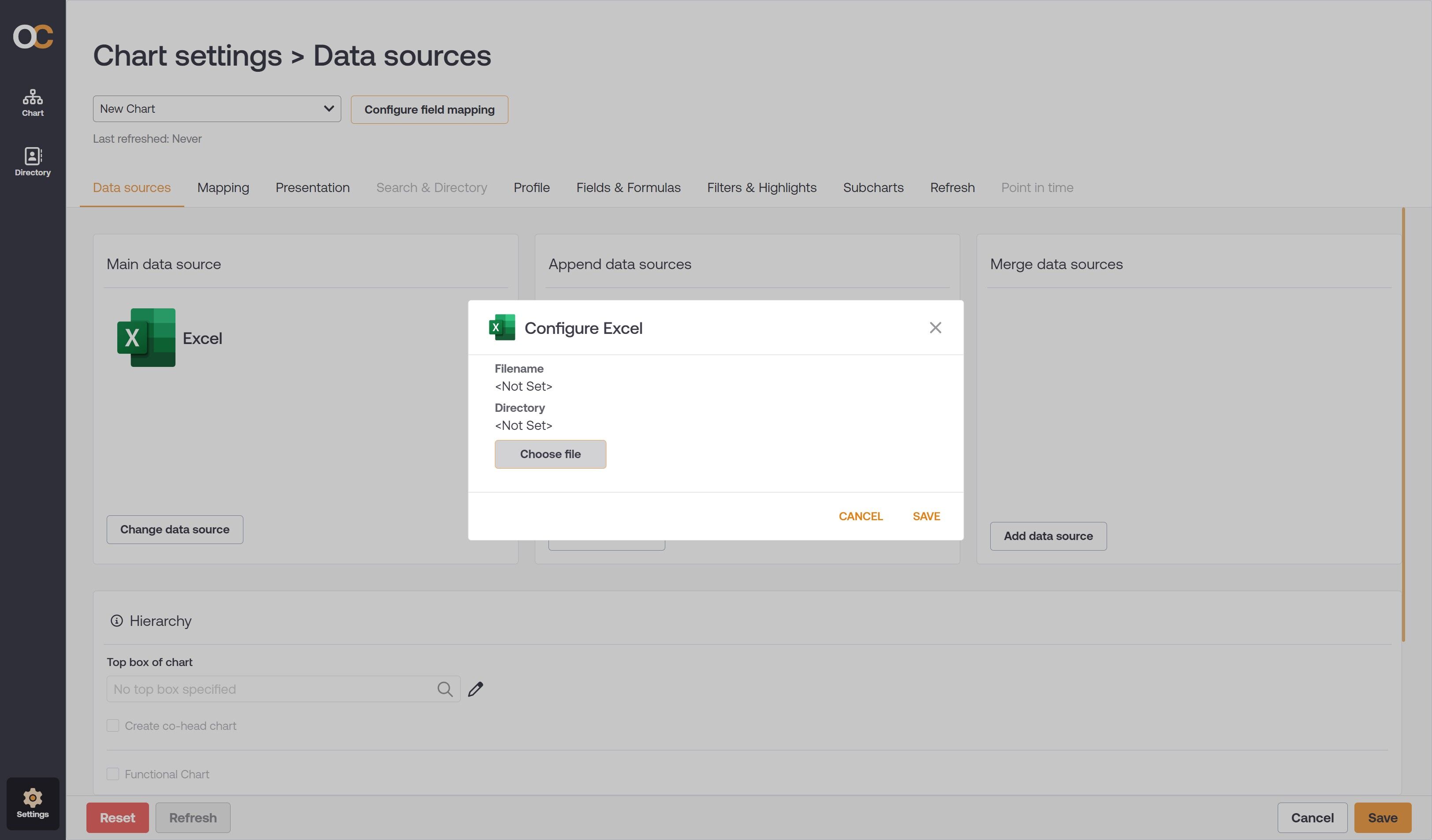Admin tutorial 1: Creating a base chart – OrgChart