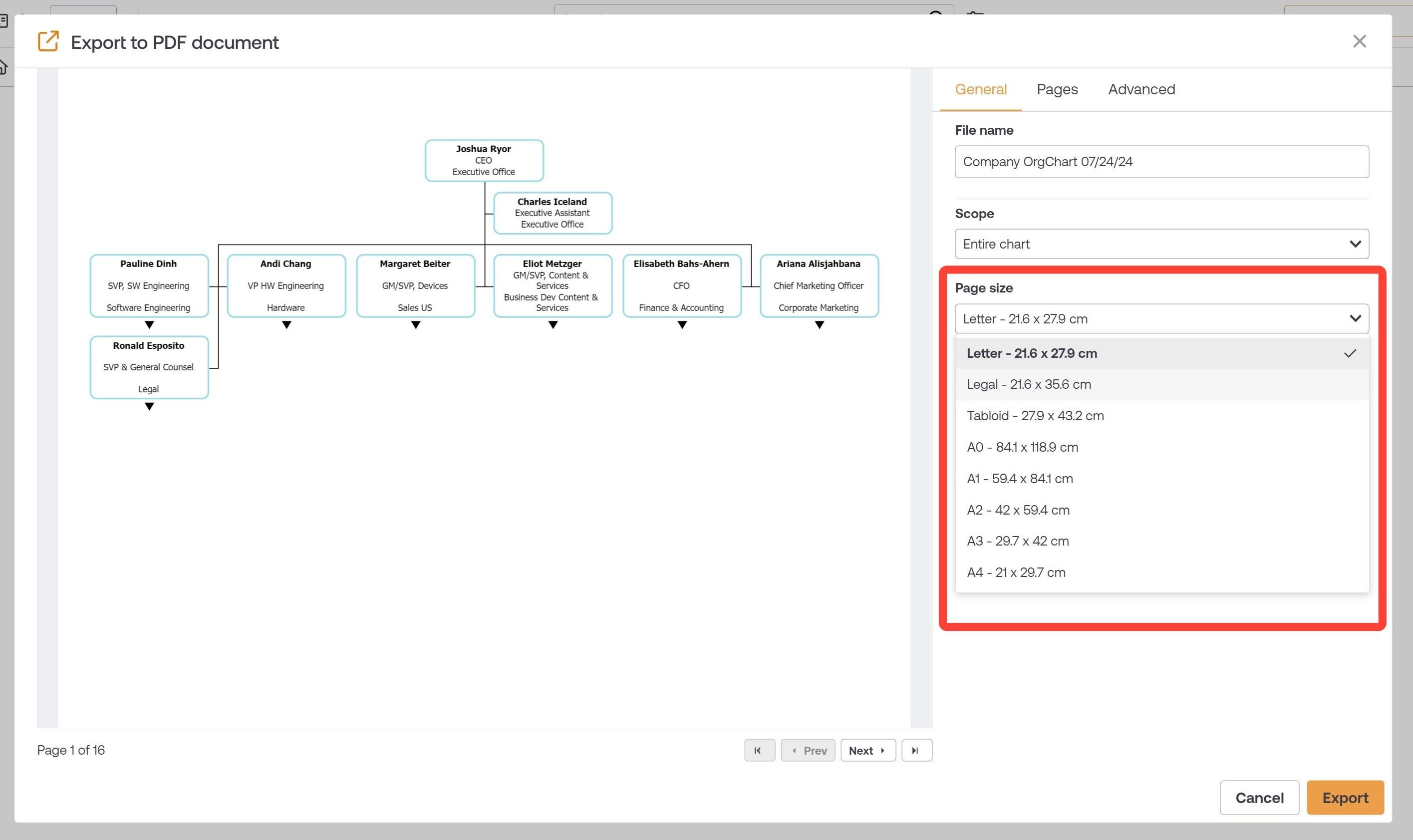 Admin tutorial 4: Exporting and sharing – OrgChart