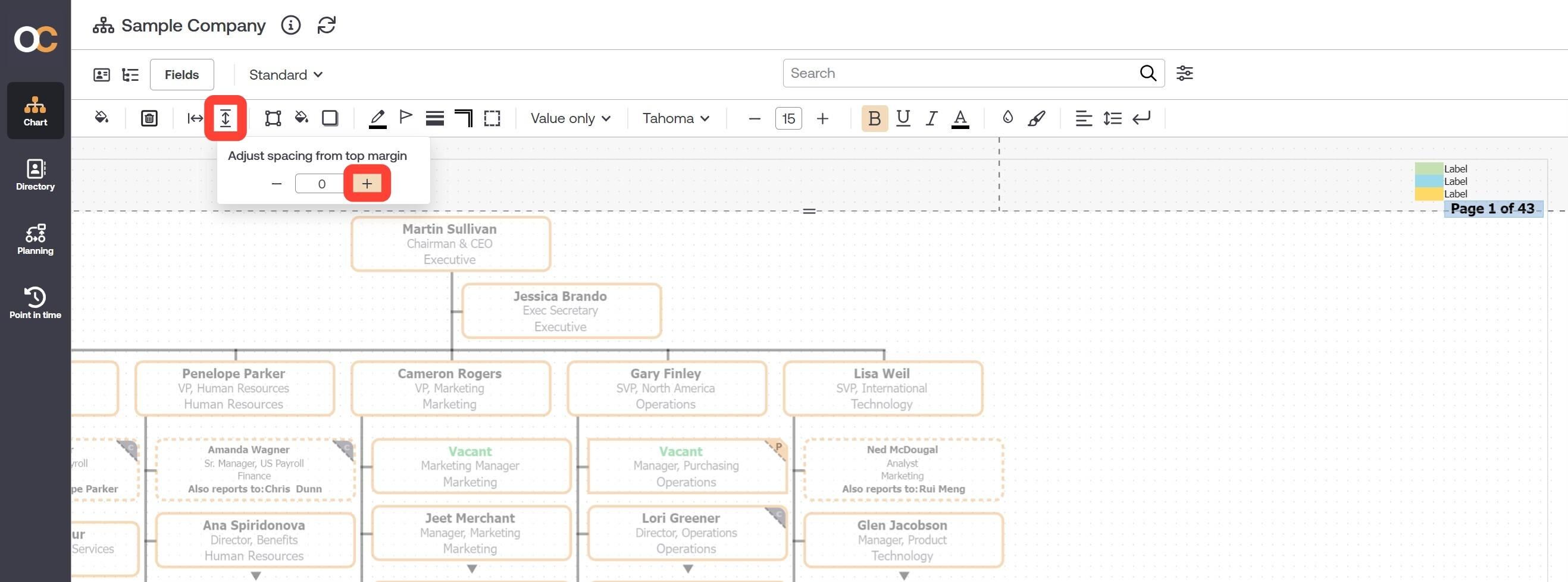 Creating and updating backgrounds – OrgChart