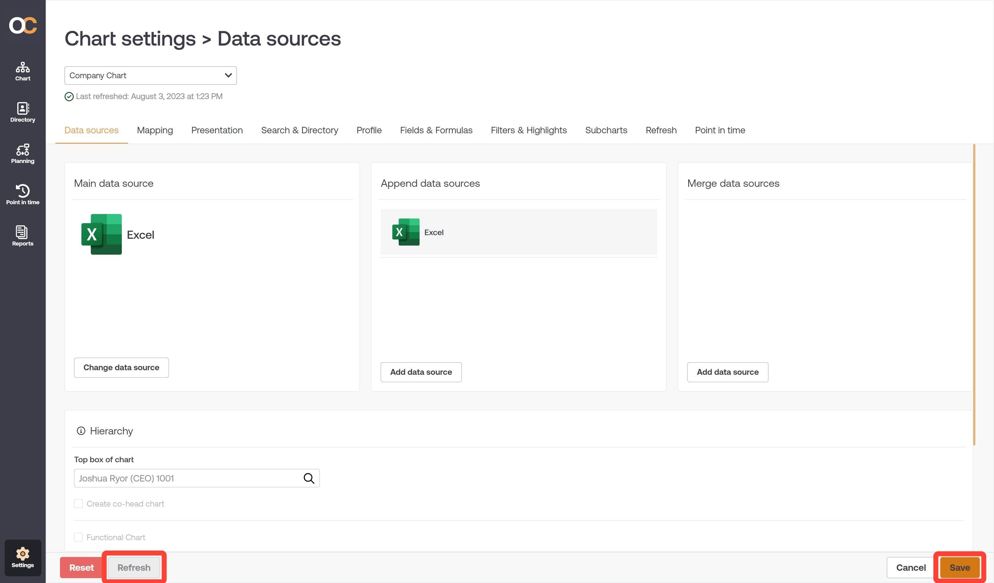 Excel/CSV – OrgChart