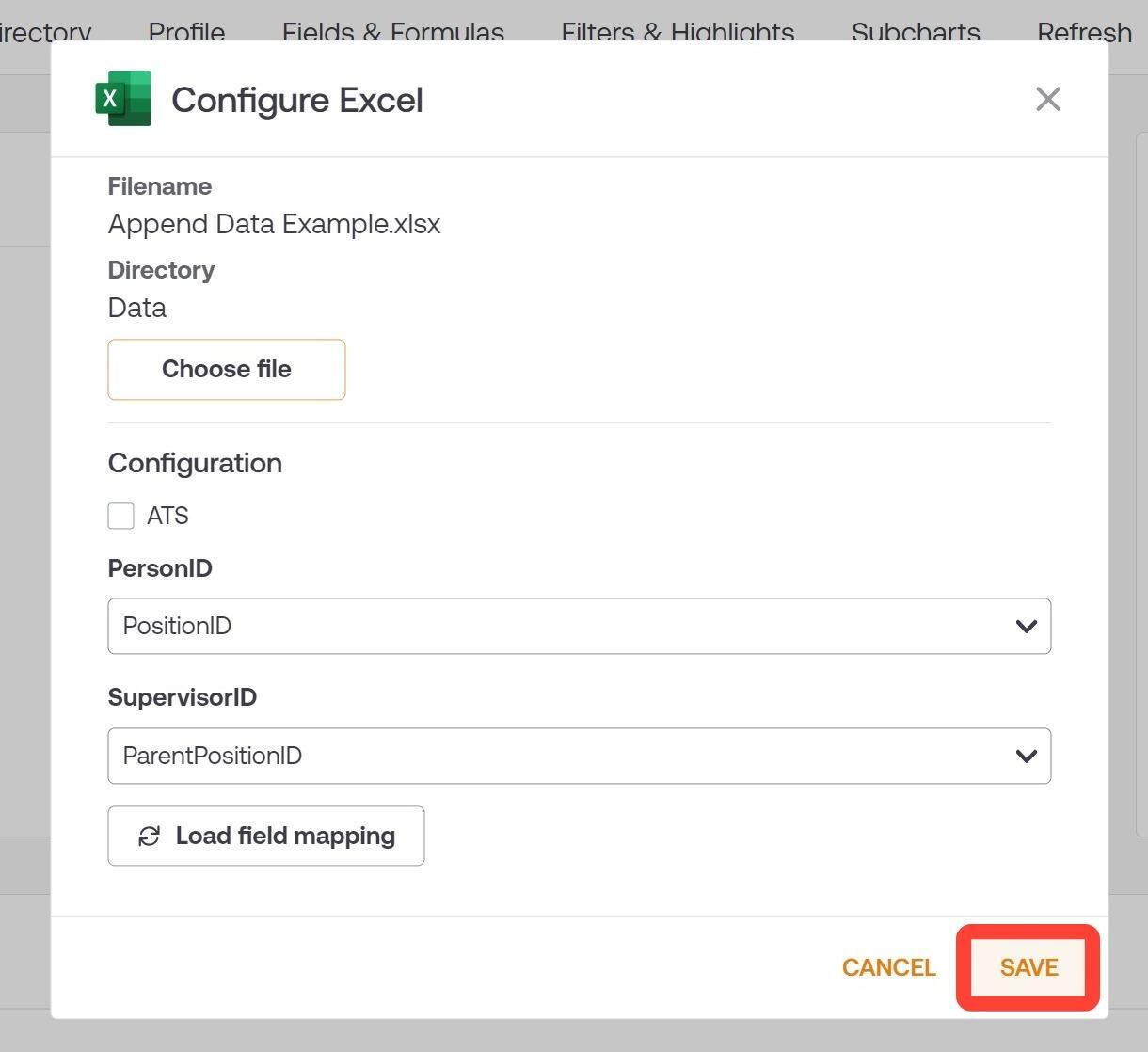 Excel/CSV – OrgChart