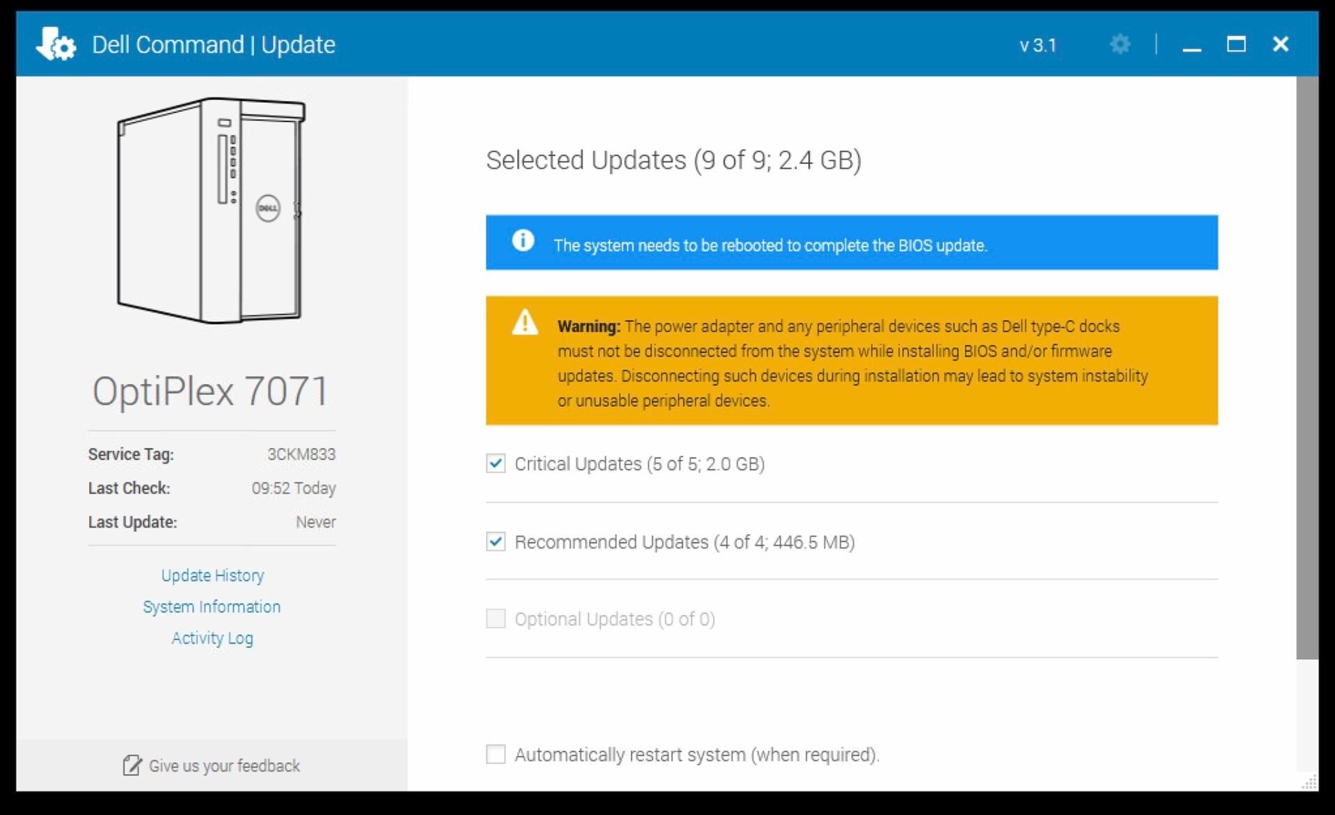 Update Dell Command – Purple | Help Train Learn Centre
