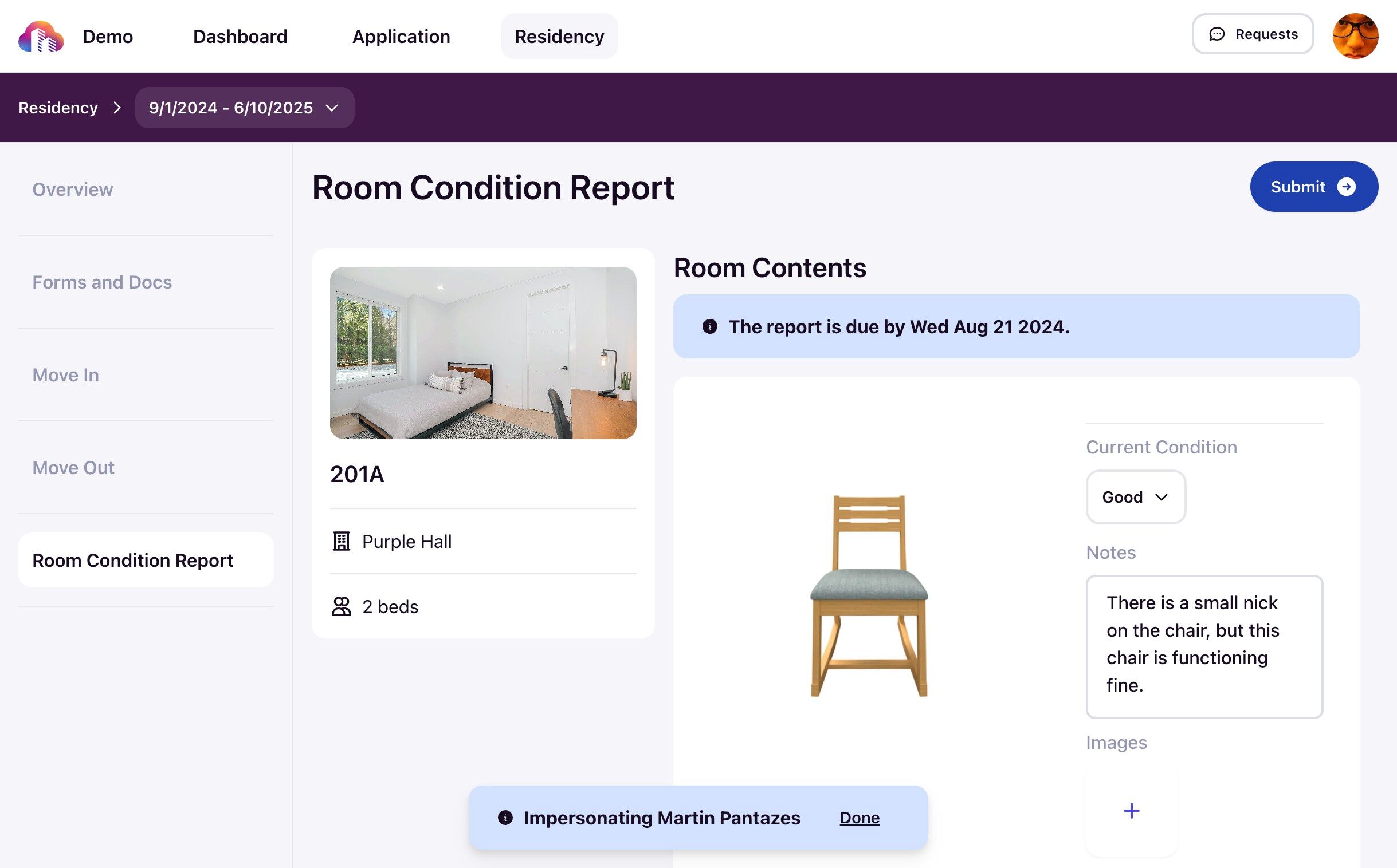 Completing a Room Condition Report, for Students – Housing.cloud