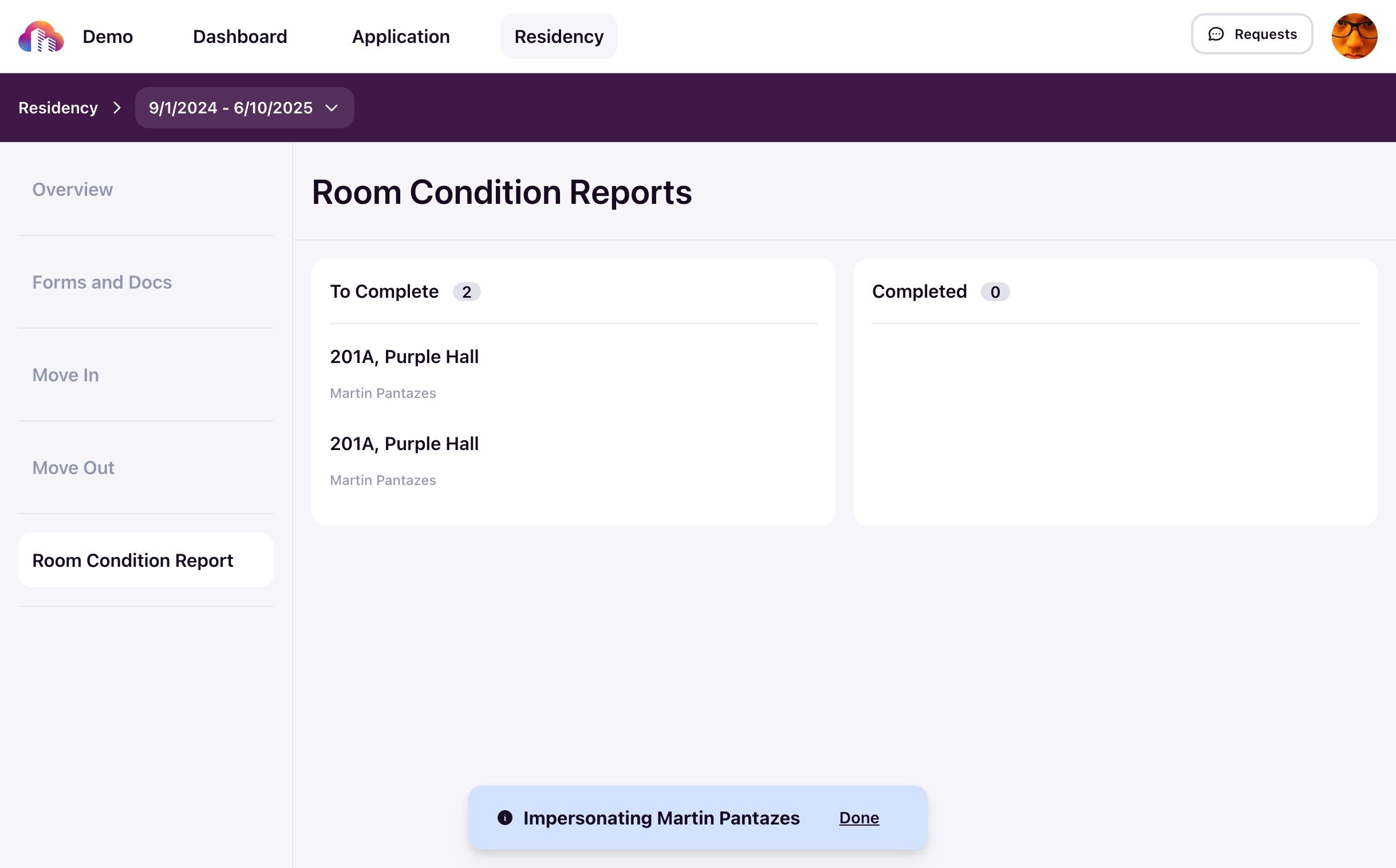 Completing a Room Condition Report, for Students – Housing.cloud