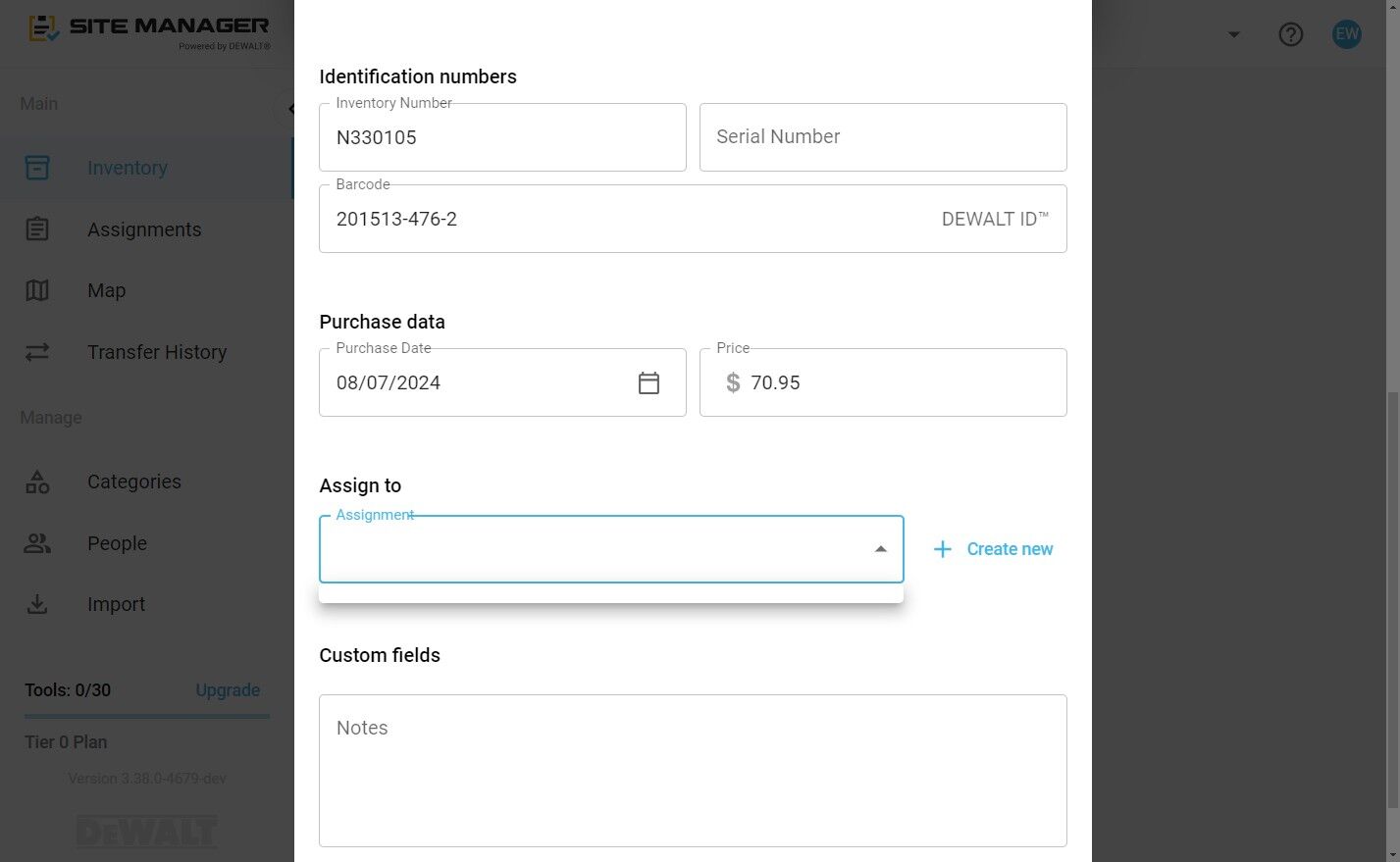 Adding Tools to Your Account – DEWALT