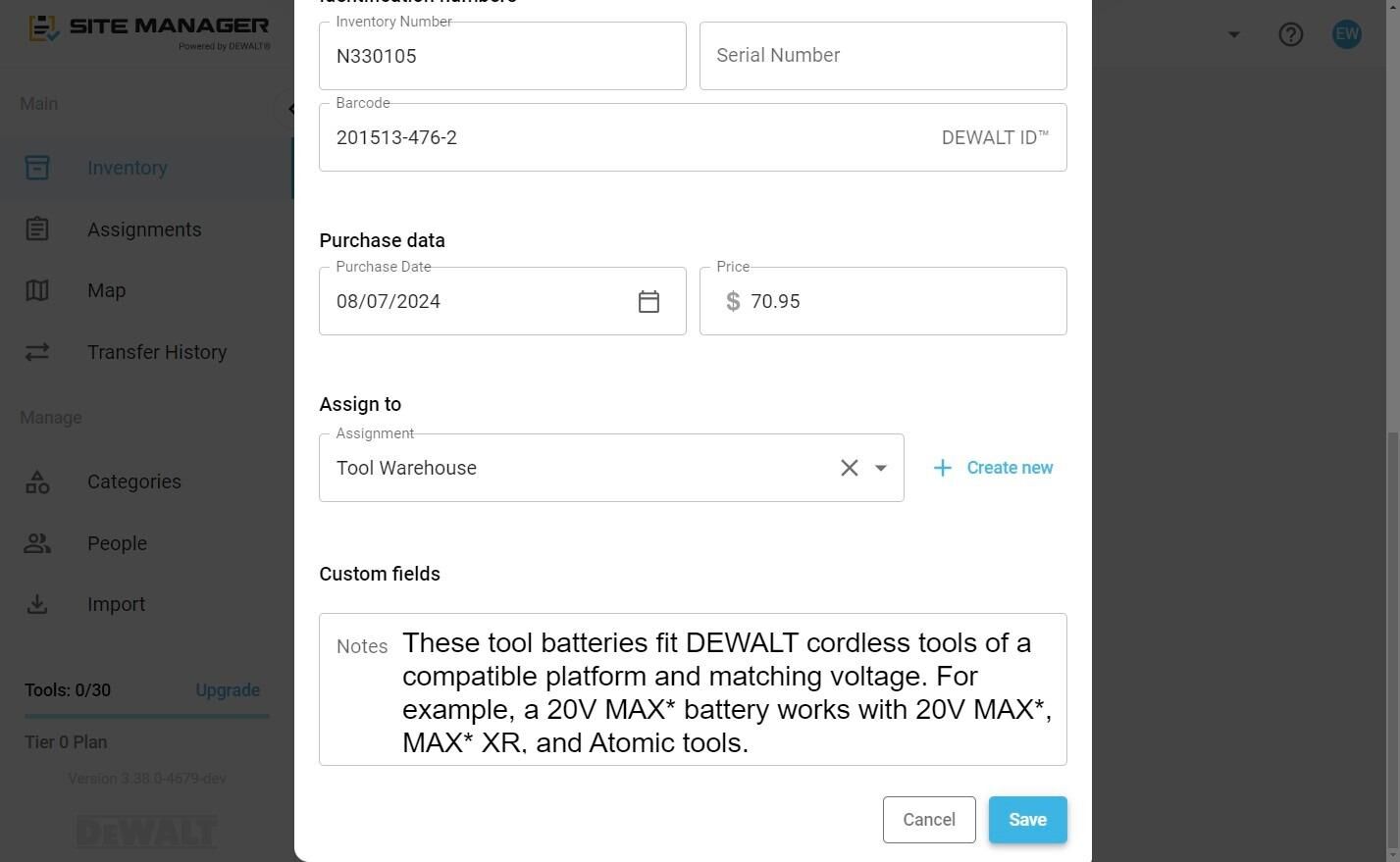 Adding Tools to Your Account – DEWALT