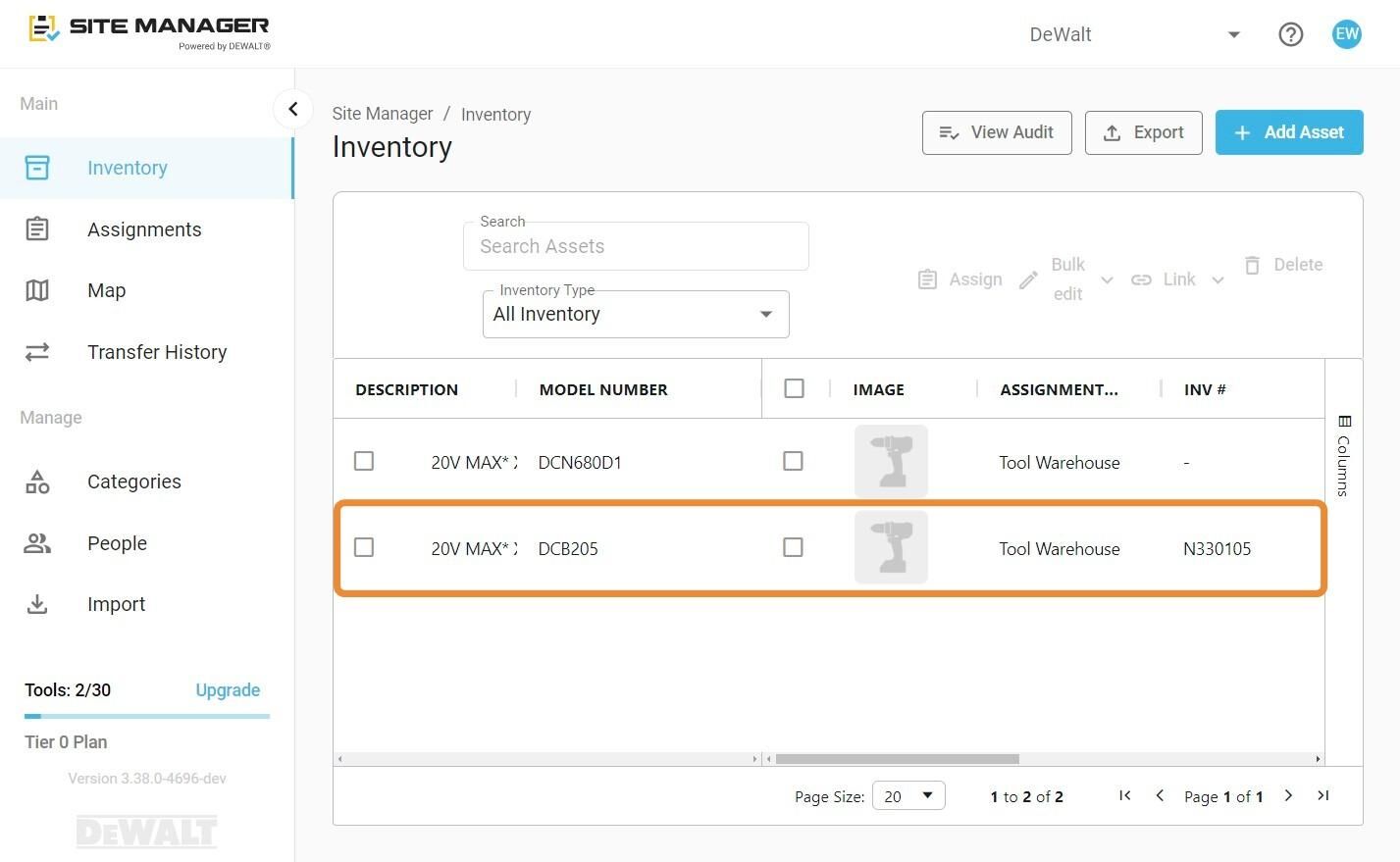 Adding Tools to Your Account – DEWALT