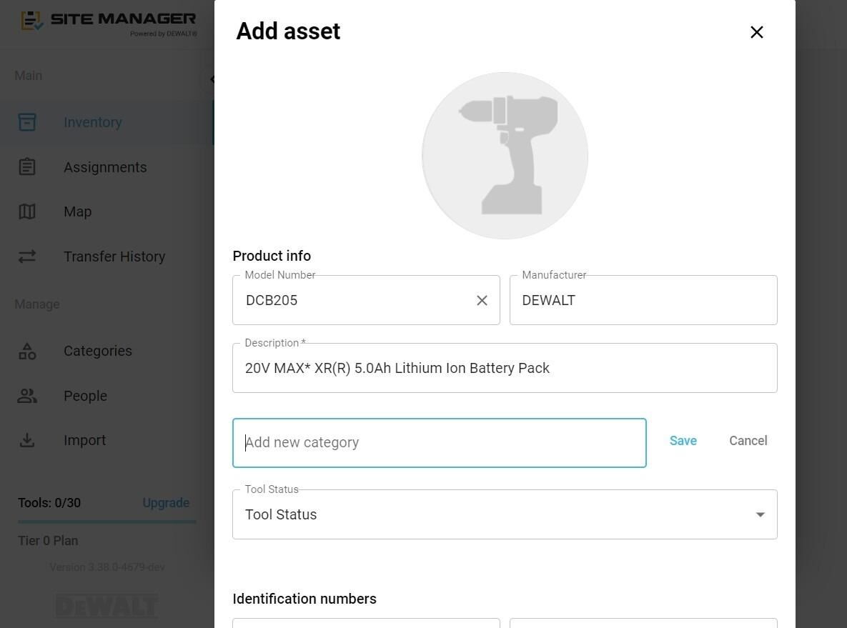 Adding Tools to Your Account – DEWALT