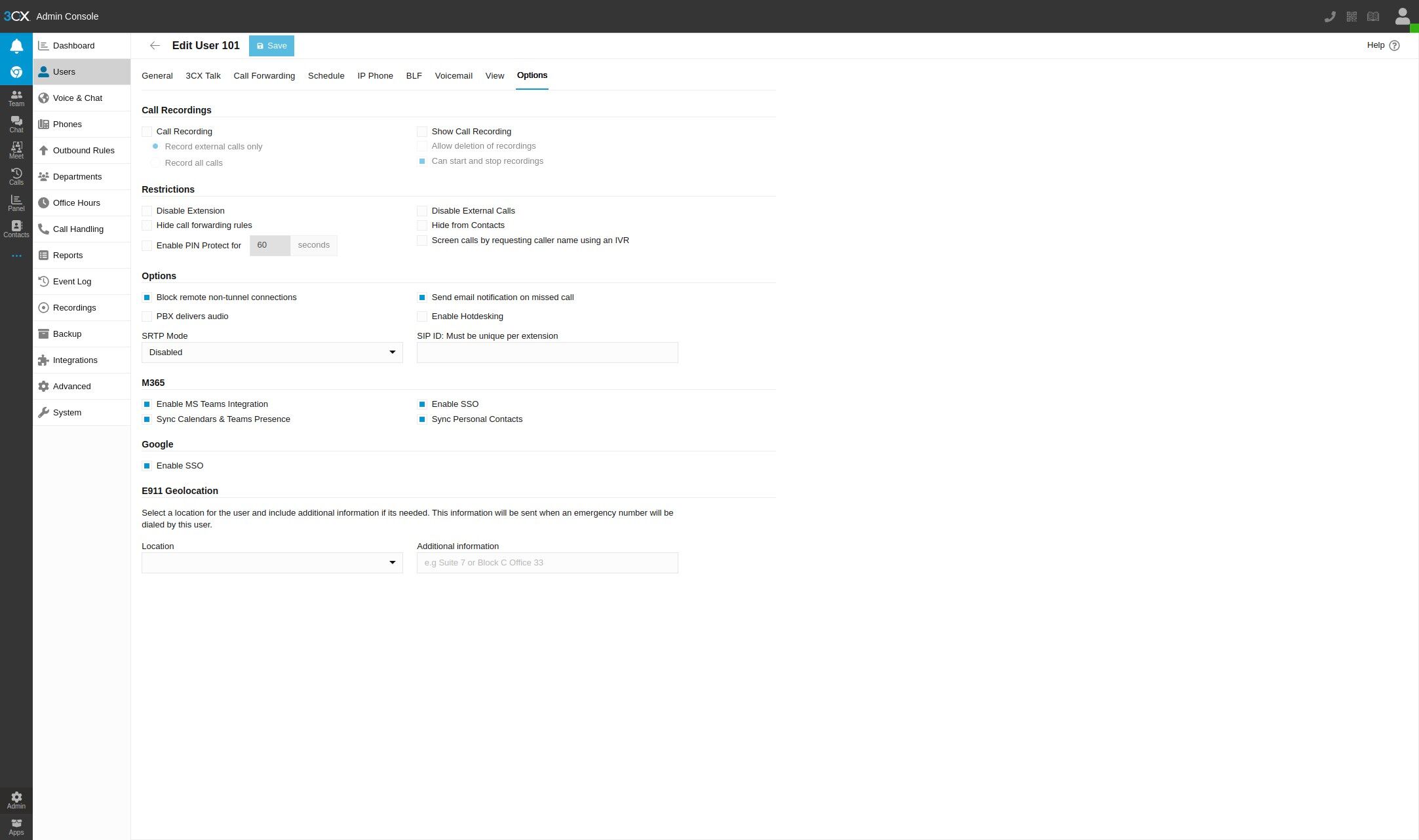 Configure E911 Geolocation in 3CX | Voxtelesys