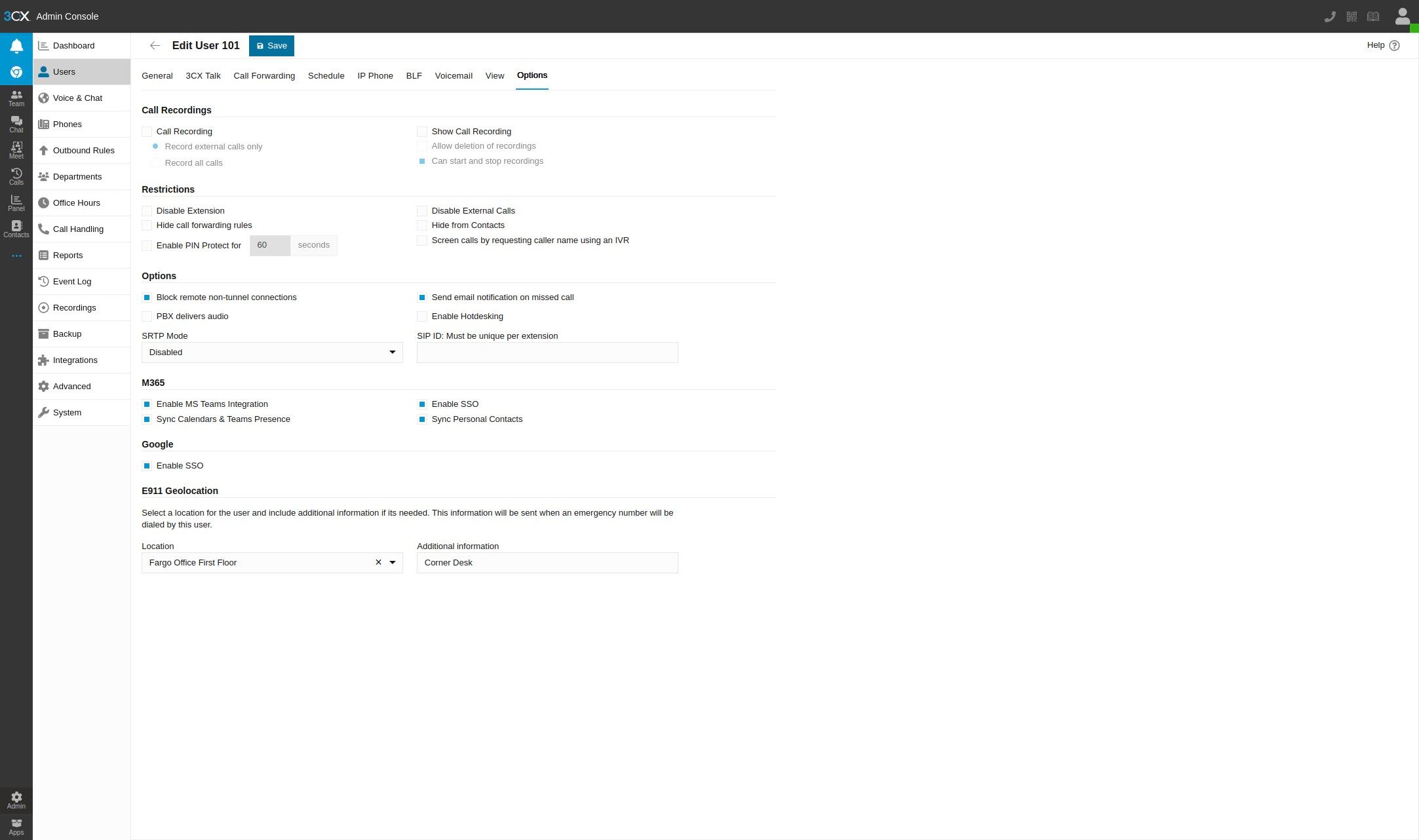 Configure E911 Geolocation in 3CX | Voxtelesys