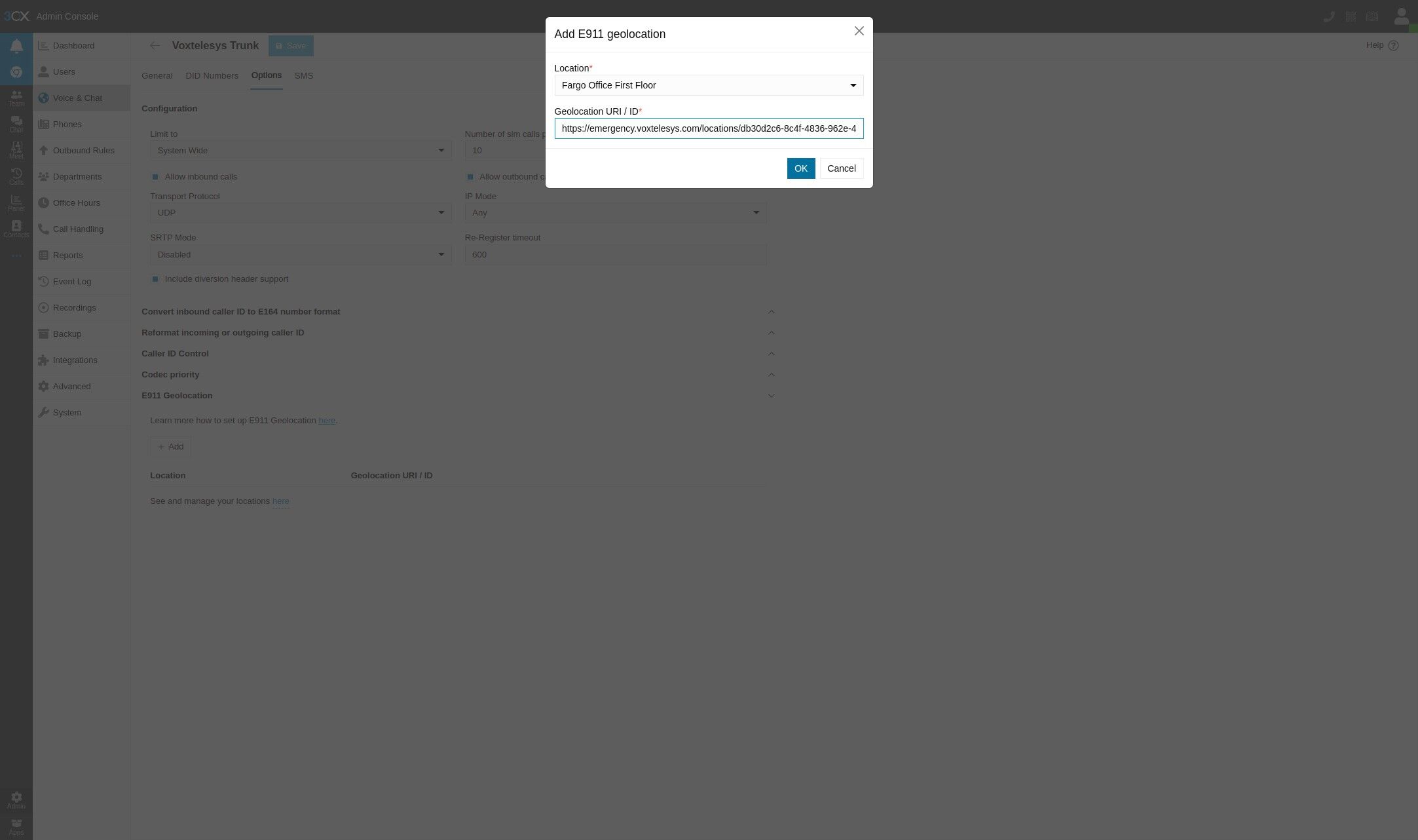 Configure E911 Geolocation in 3CX | Voxtelesys