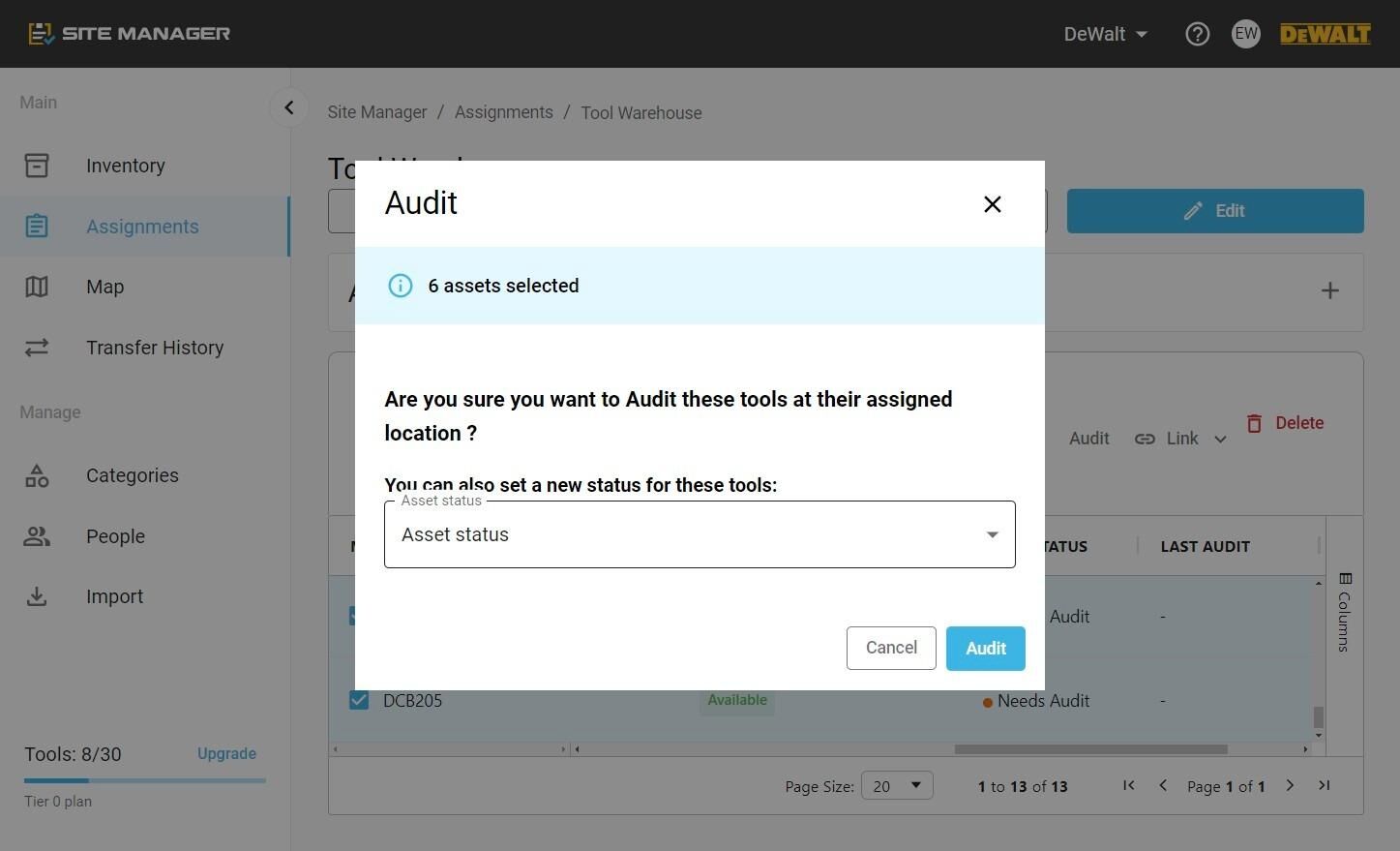 How To Perform an Audit – DEWALT