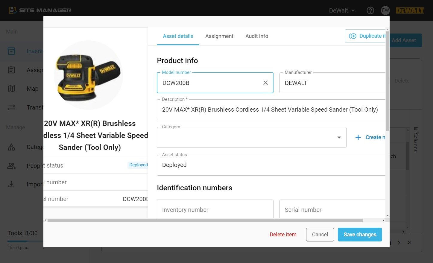 How to Assign Tools & Bulk Item – DEWALT