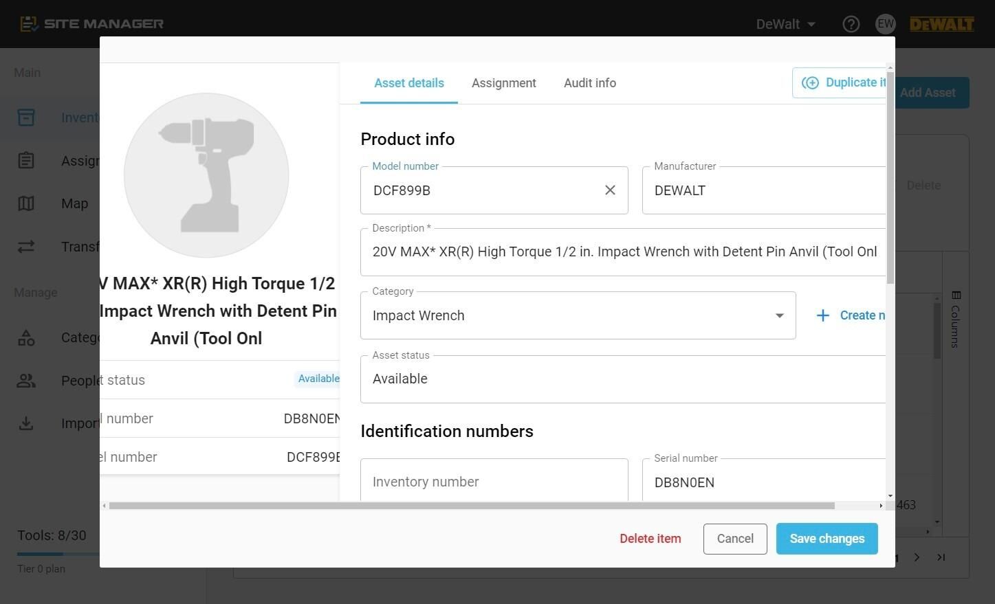 Adding Tools to Your Account – DEWALT