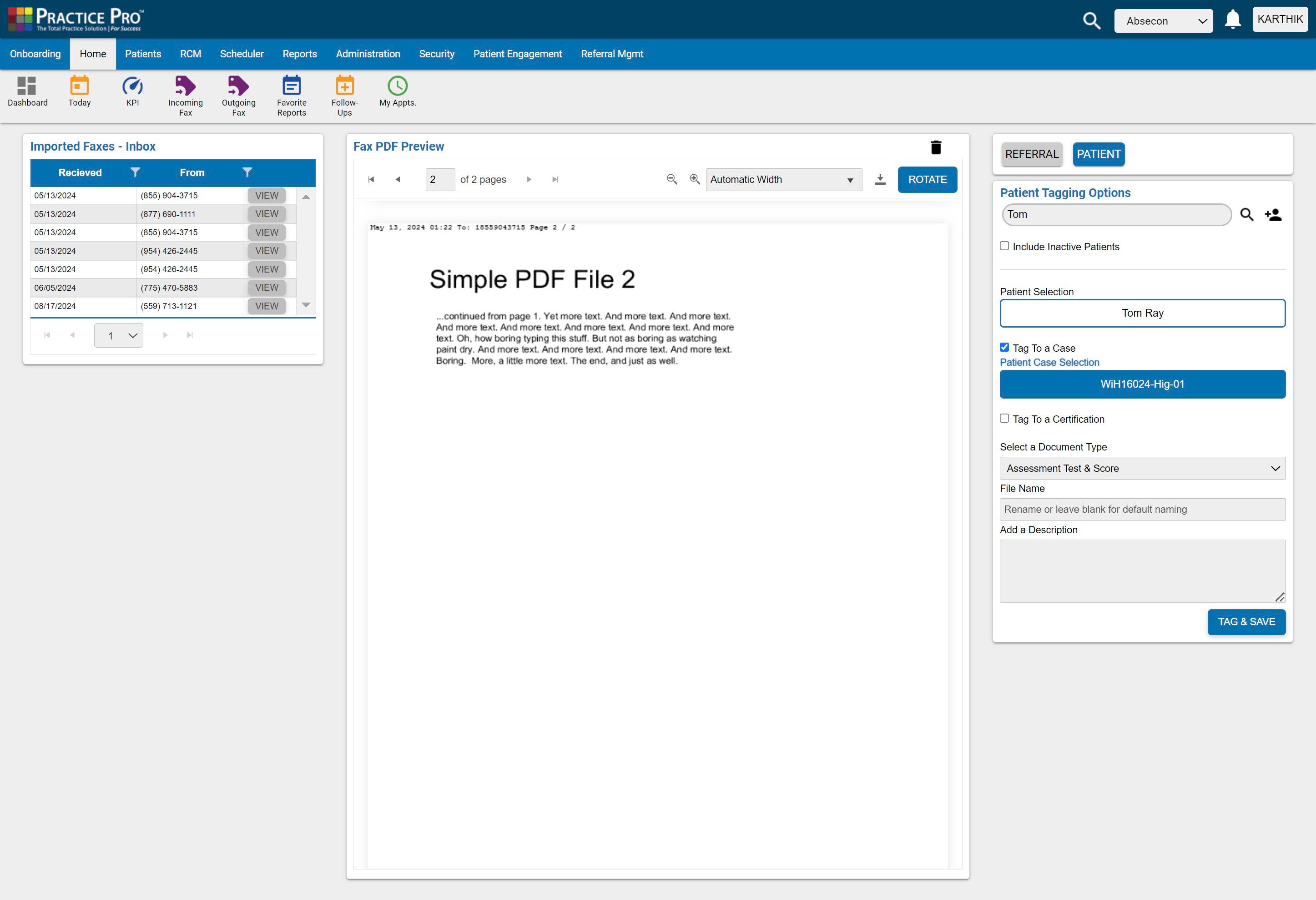 Incoming Fax Module – Practice Pro Knowledge Base