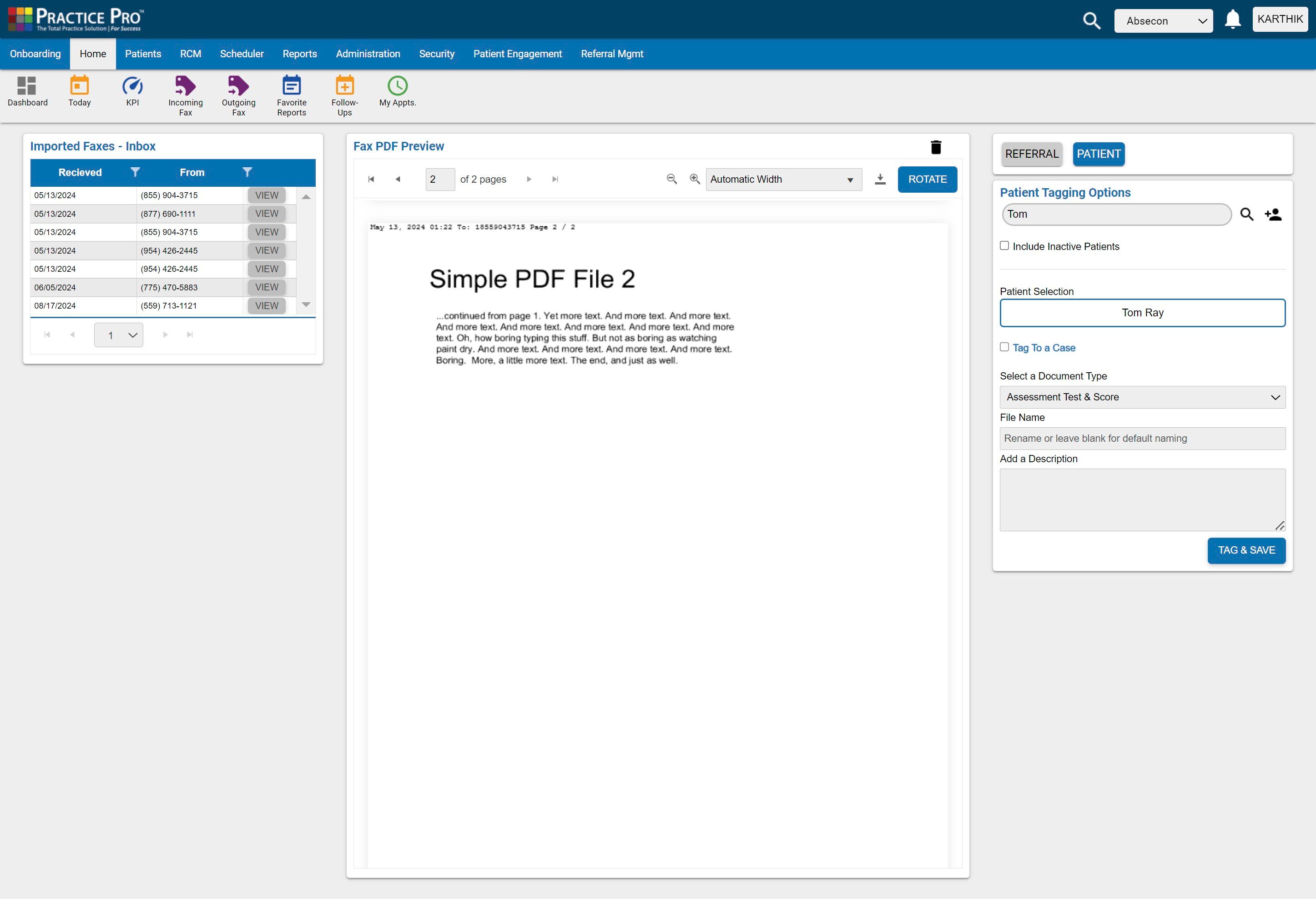 Incoming Fax Module – Practice Pro Knowledge Base