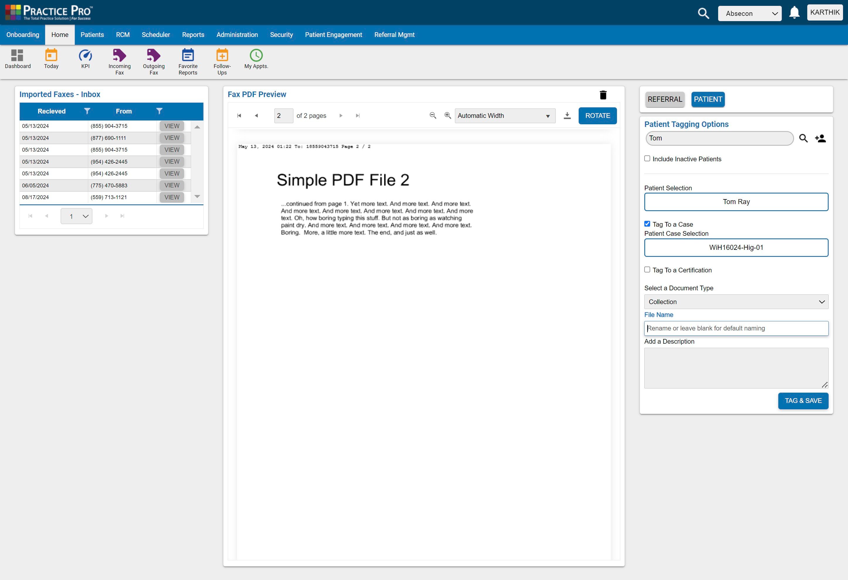 Incoming Fax Module – Practice Pro Knowledge Base