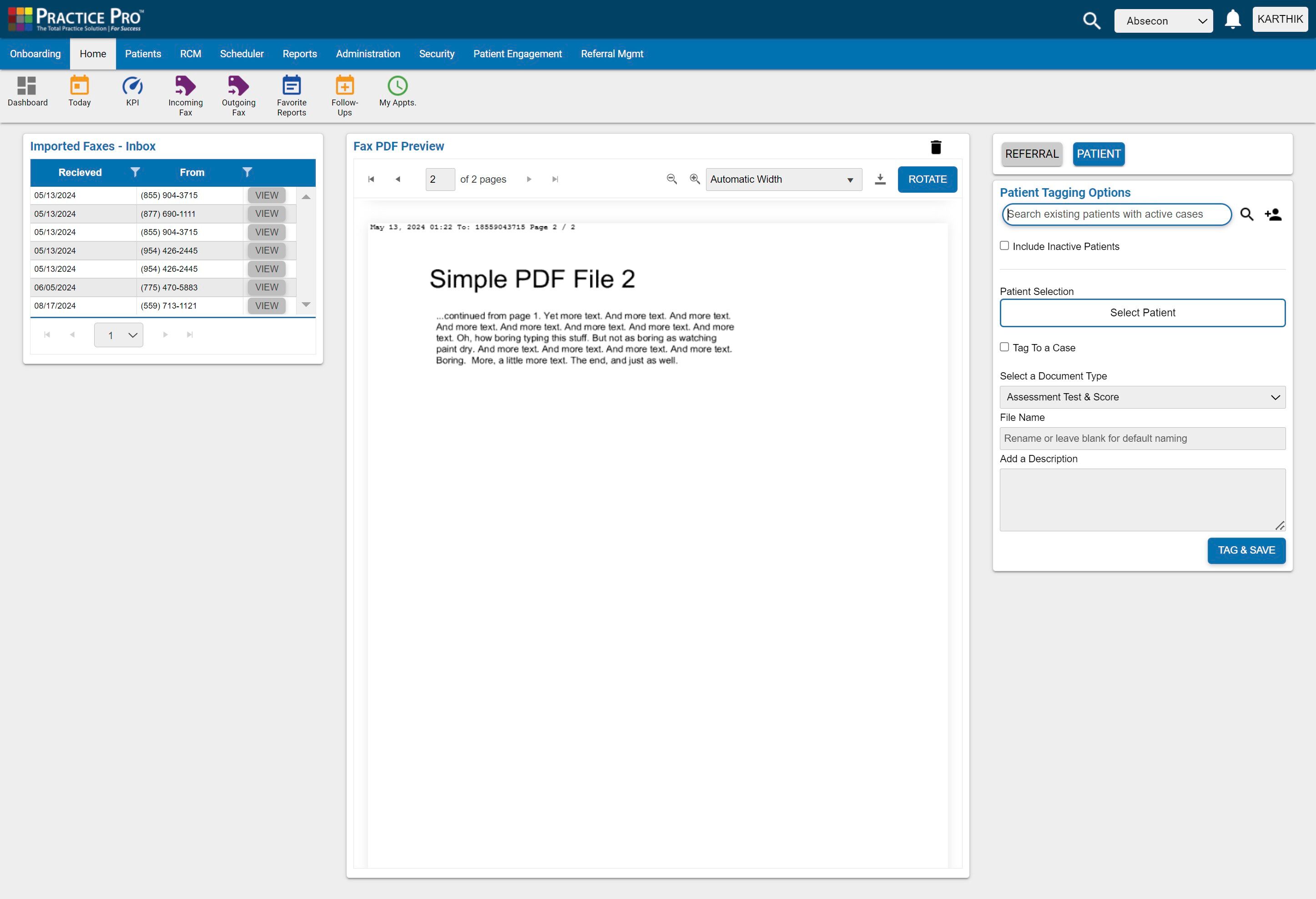 Incoming Fax Module – Practice Pro Knowledge Base
