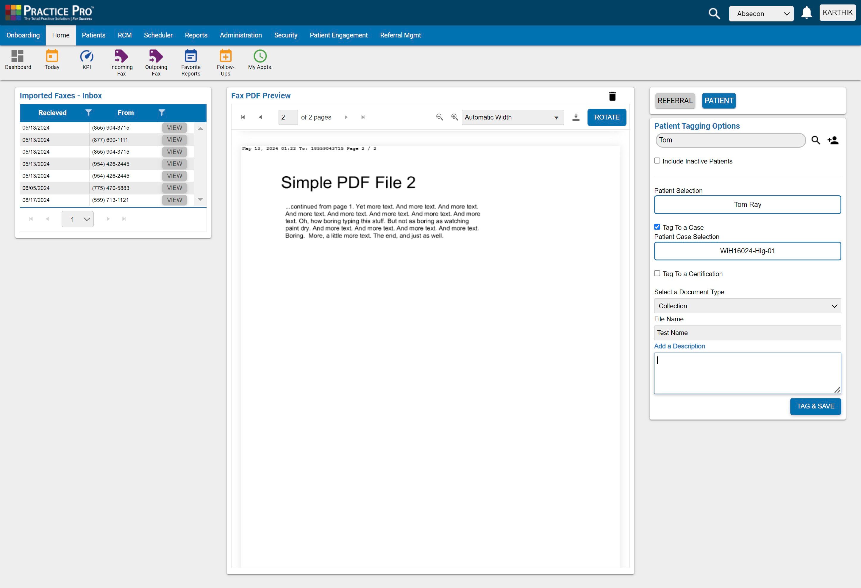 Incoming Fax Module – Practice Pro Knowledge Base