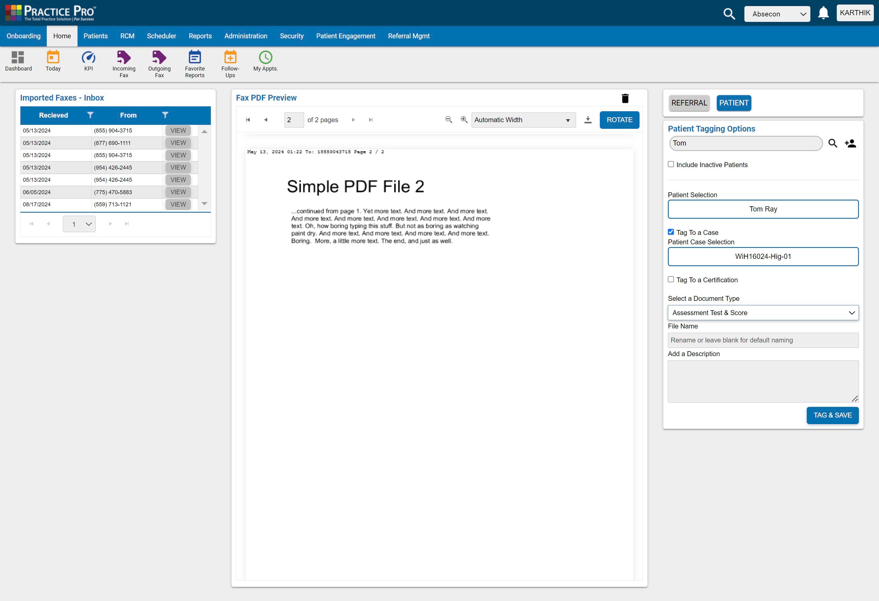 Incoming Fax Module – Practice Pro Knowledge Base