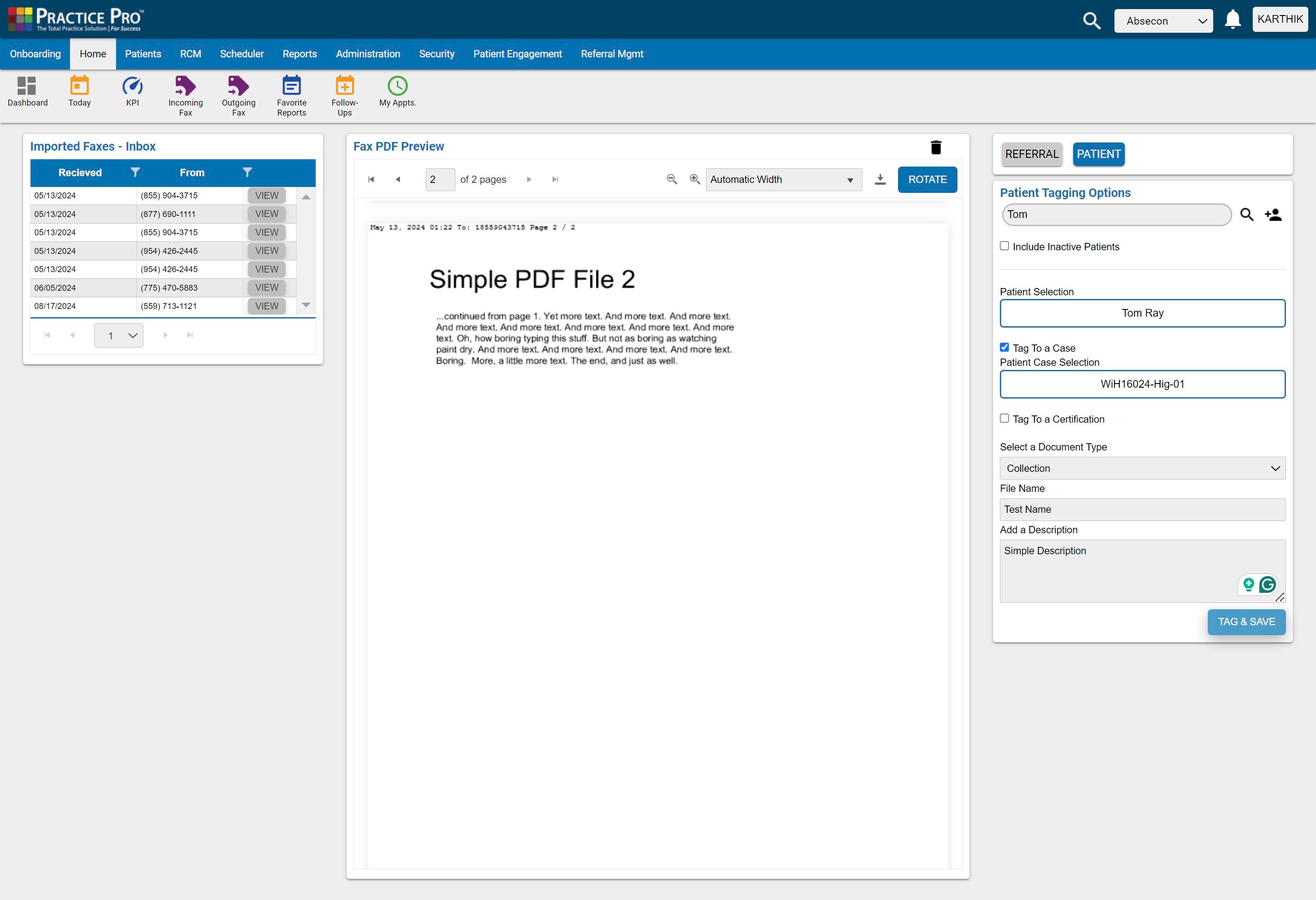 Incoming Fax Module – Practice Pro Knowledge Base