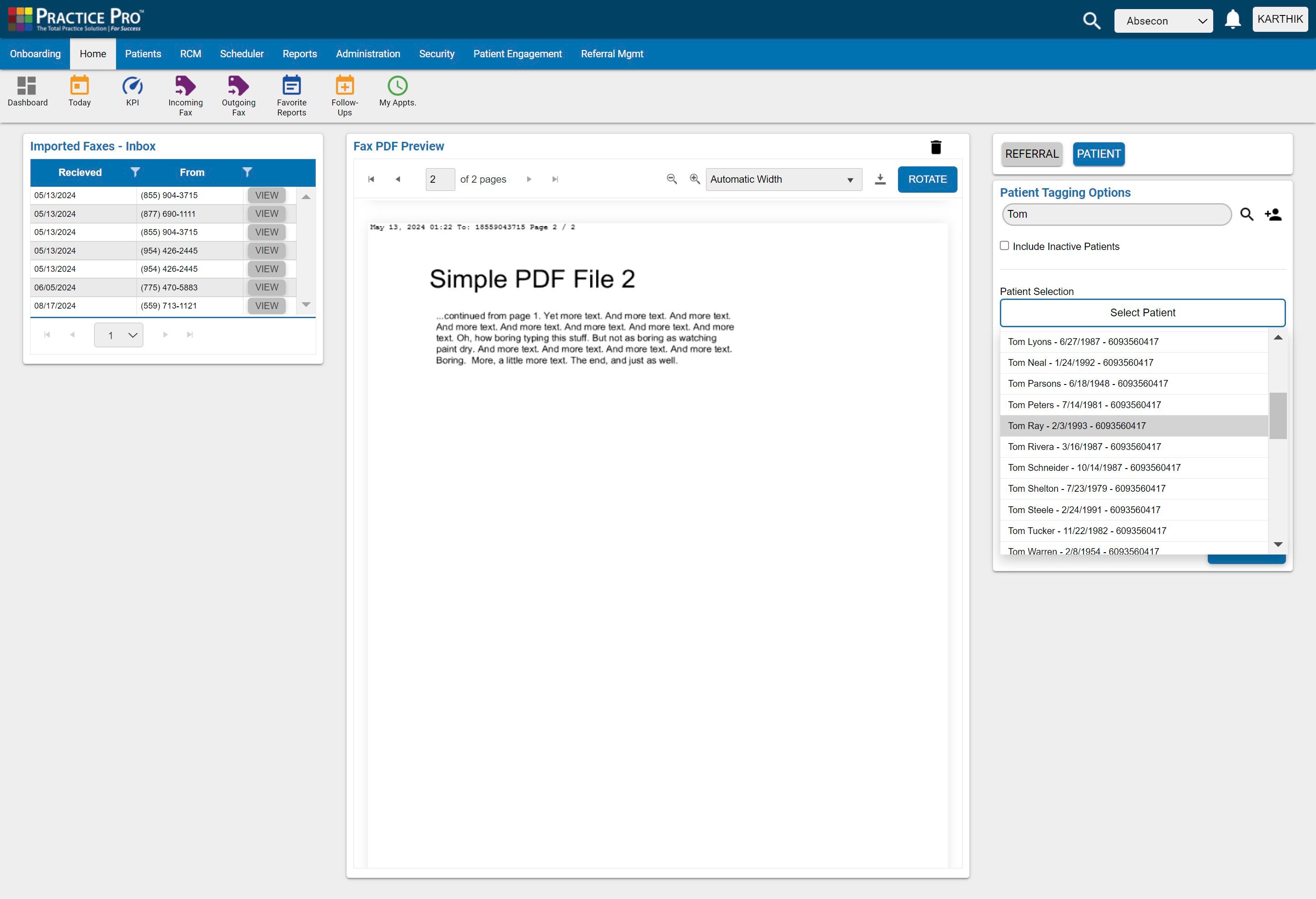 Incoming Fax Module – Practice Pro Knowledge Base